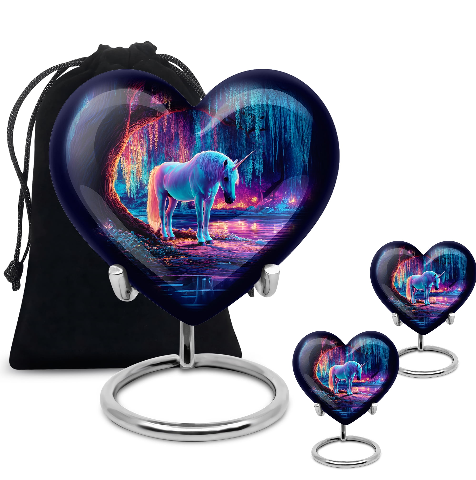 Yatskia Colorful Unicorn Decorative Mini Memorial Urns for Human Ashes ...