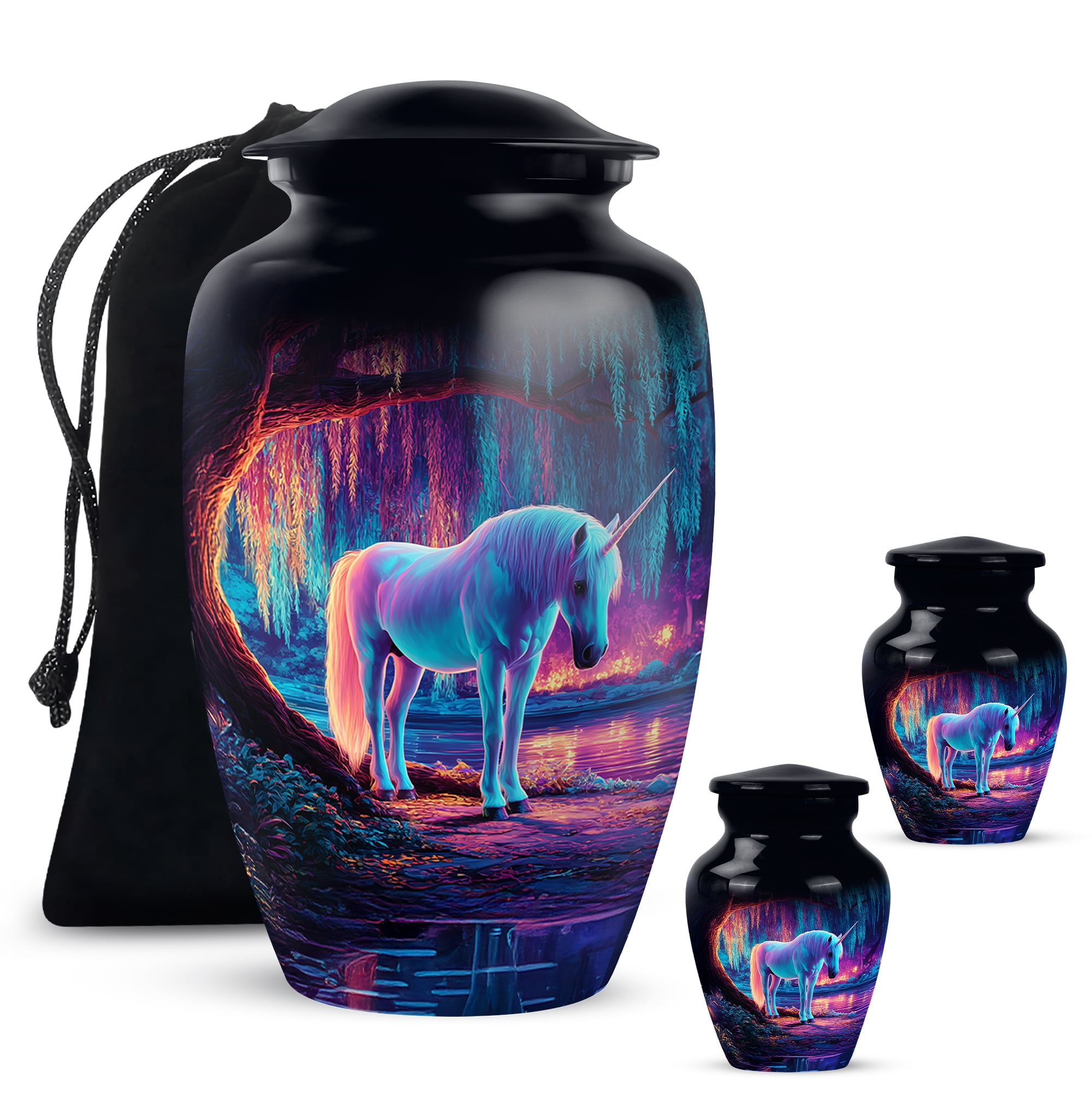 Yatskia Colorful Unicorn Large Memorial Urns for Human Ashes Adult Male ...