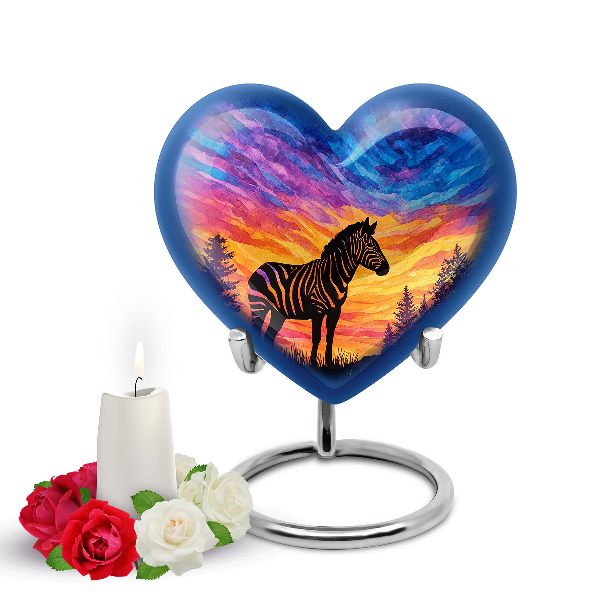 Yatskia Colorful Zebra Mini Funeral Keepsake Urns for Human Ashes Adult ...