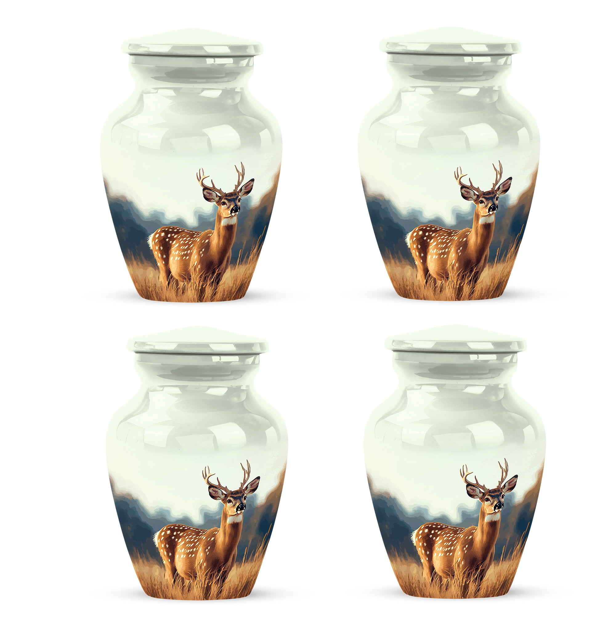 Yatskia Deer White and Brown Little Keepsake Urns for Human Ashes Adult ...