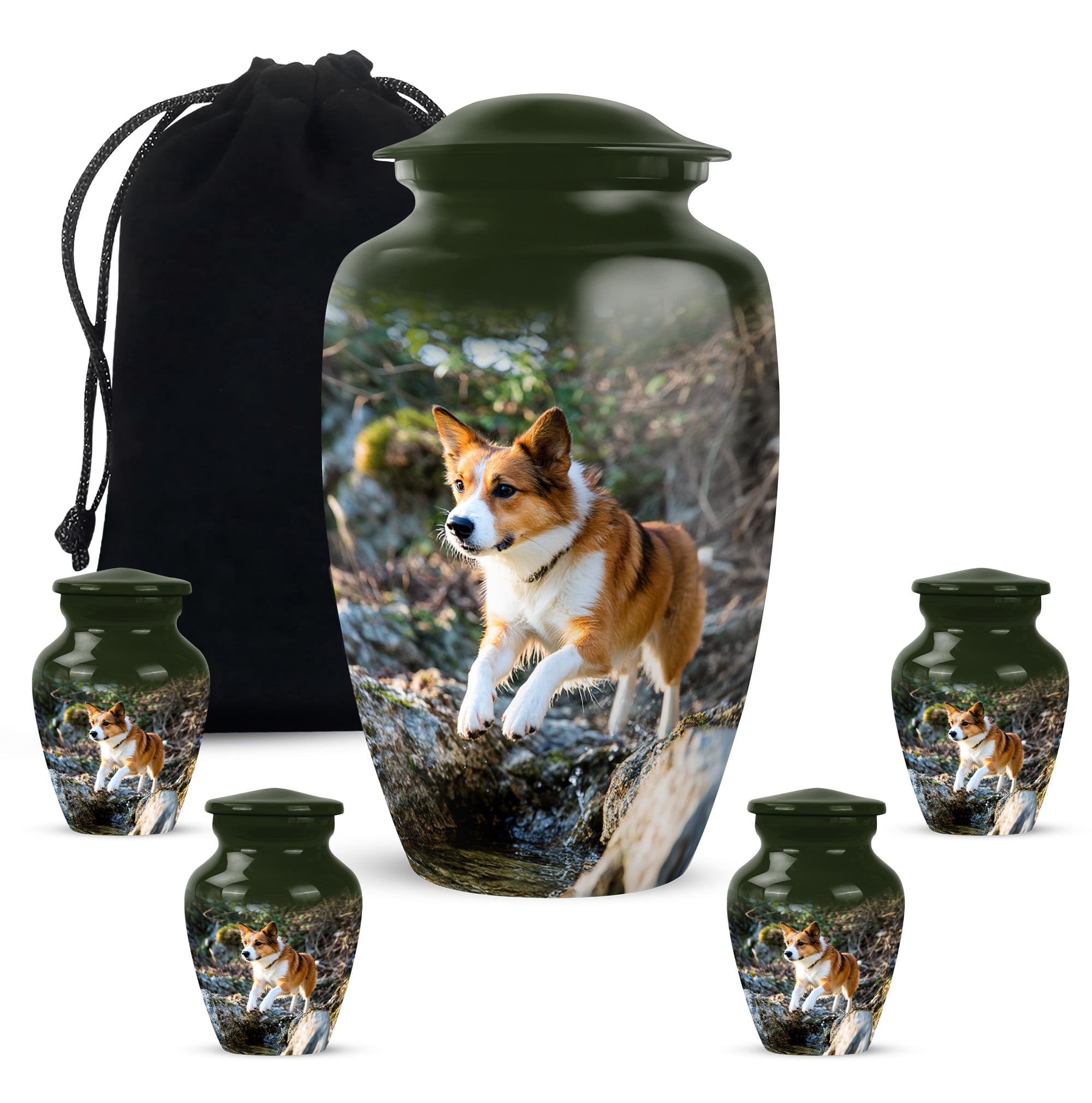 Yatskia Dog Decorative Large Memorial Urn for Adult Ashes, Mini Funeral ...
