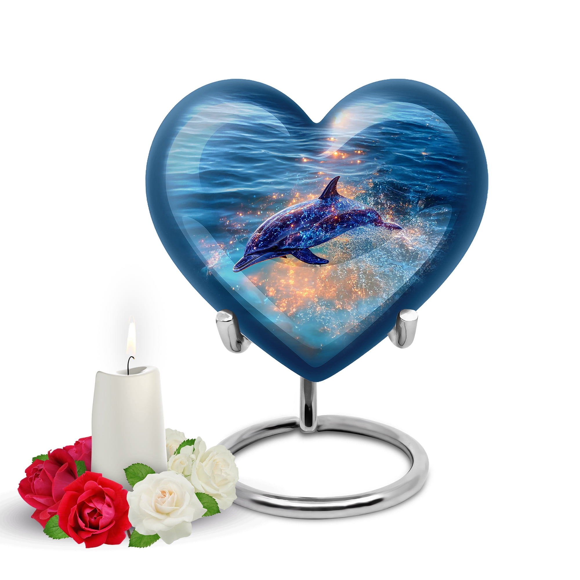 Yatskia Dolphin Mini Cremation Urn for Ashes Adult Brother and Sister ...