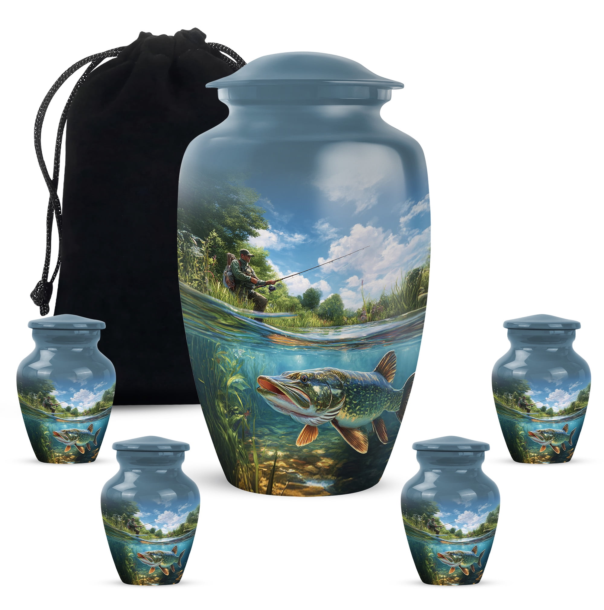Yatskia Fishing Urns for Human Ashes Adult Female, Mini Cremation ...