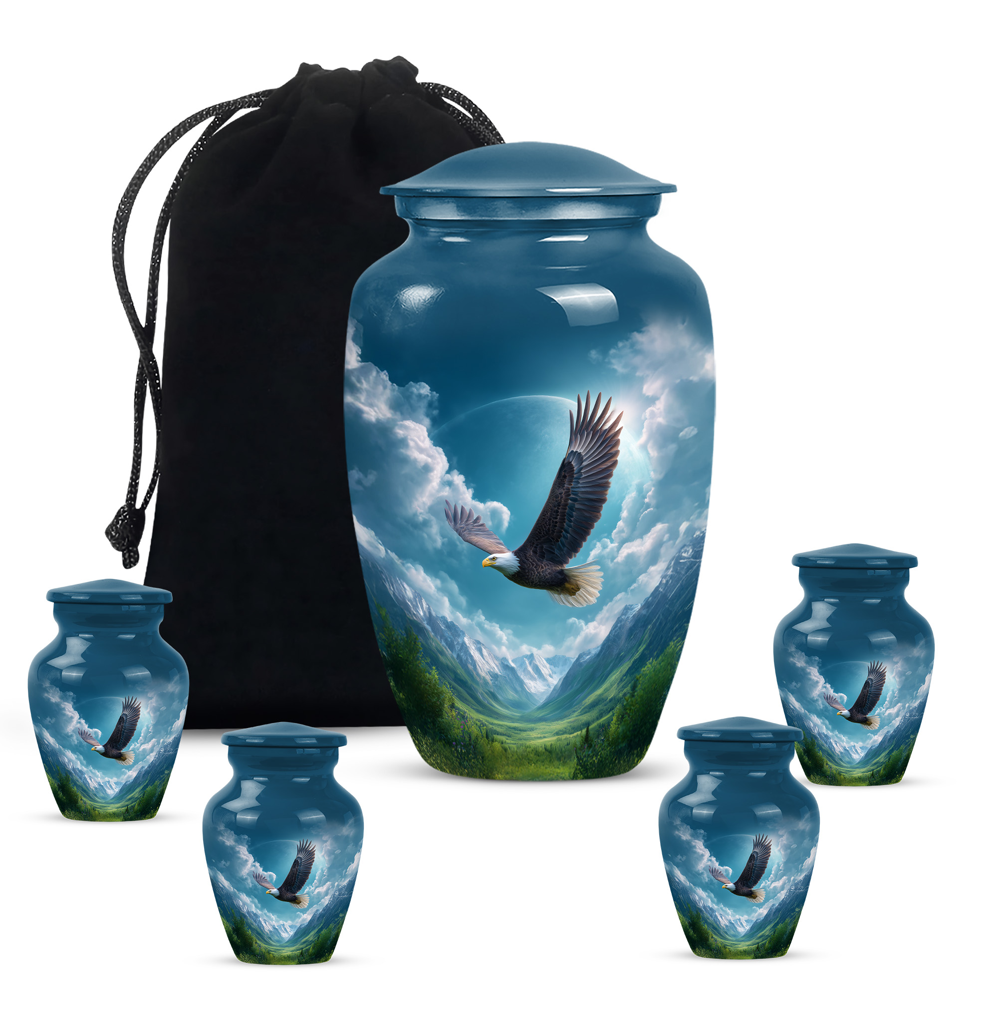 Yatskia Flying Eagle Urn for Ashes for Women, Large Burial Urns for ...