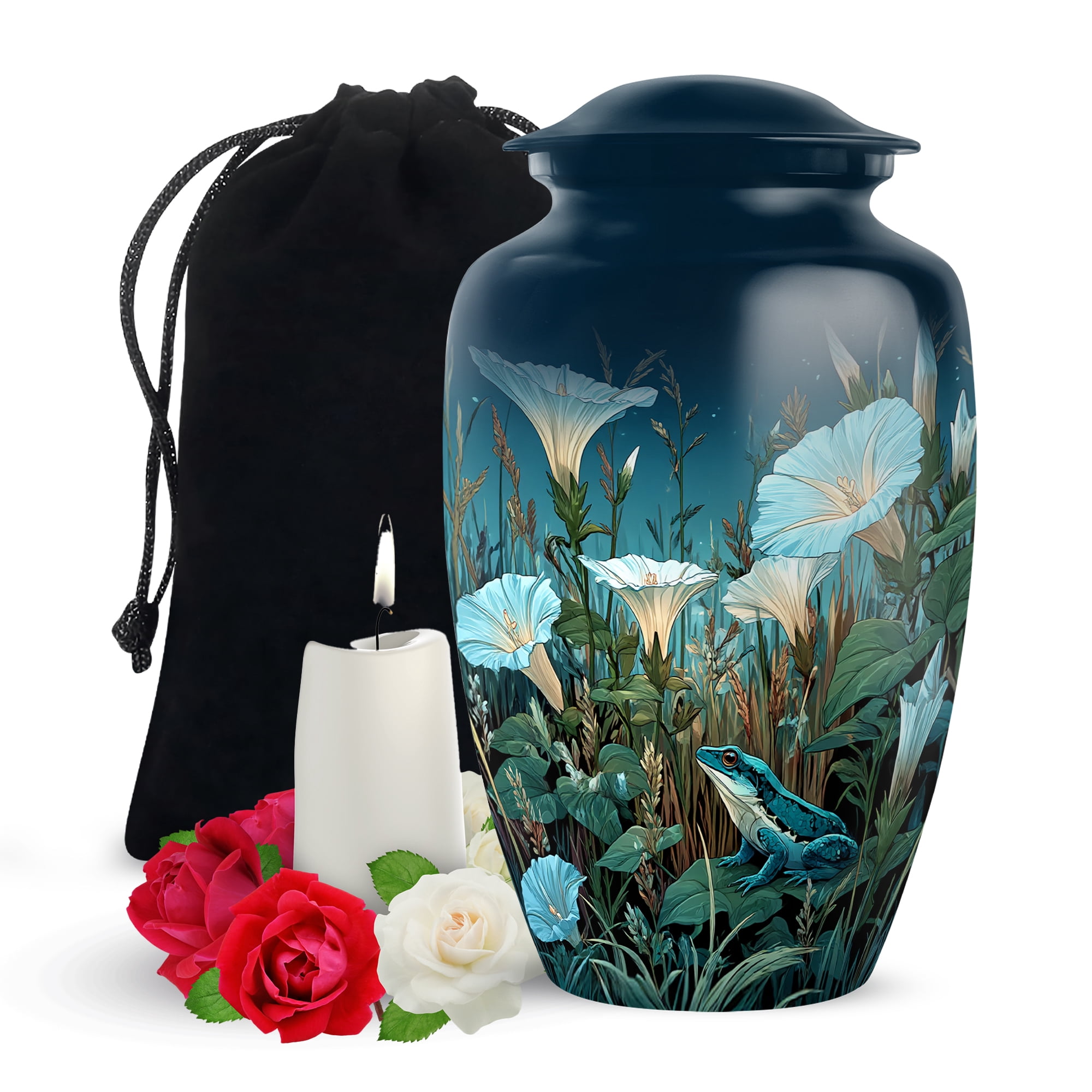 Yatskia Frog with Tulip Flowers Decorative Funeral Burial Urns for ...