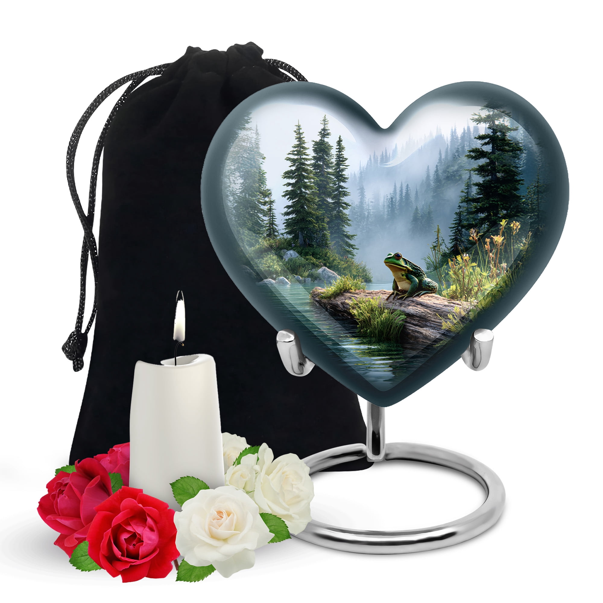 Yatskia Frog with Pond Large Memorial Urns for Human Ashes Adult ...