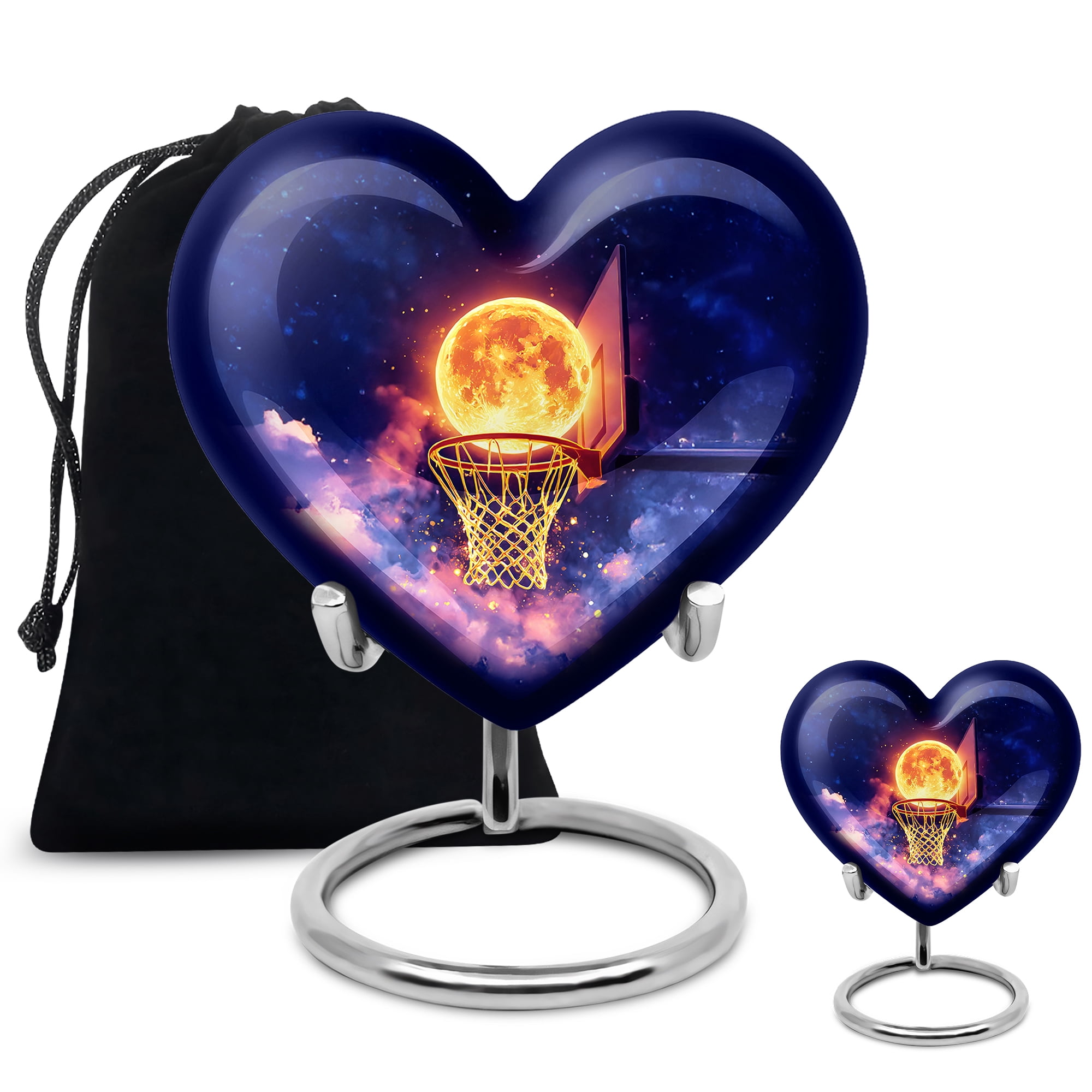 Yatskia Full Moon Basketball Purple Large Funeral Urns for Human Ashes ...