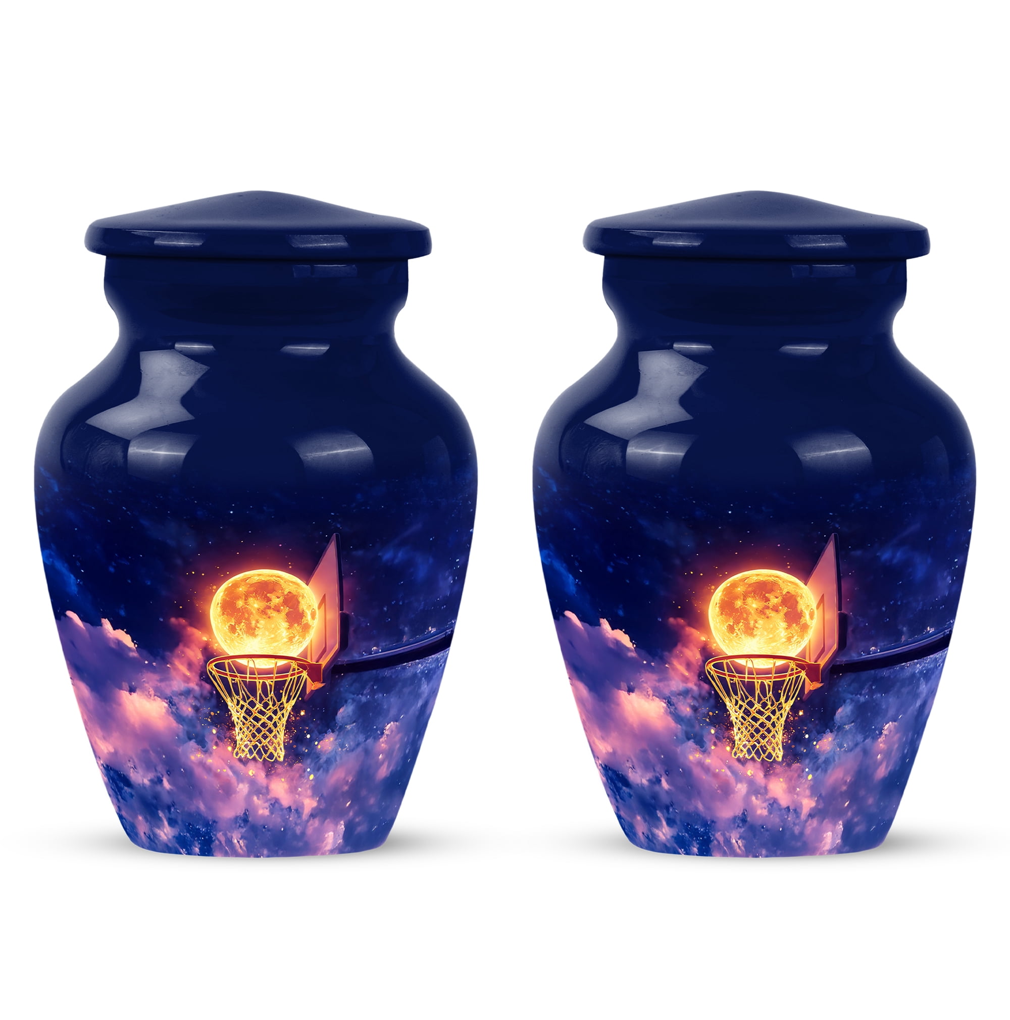 Yatskia Full Moon Basketball Purple Mini Cremation Urn for Ashes Adult ...