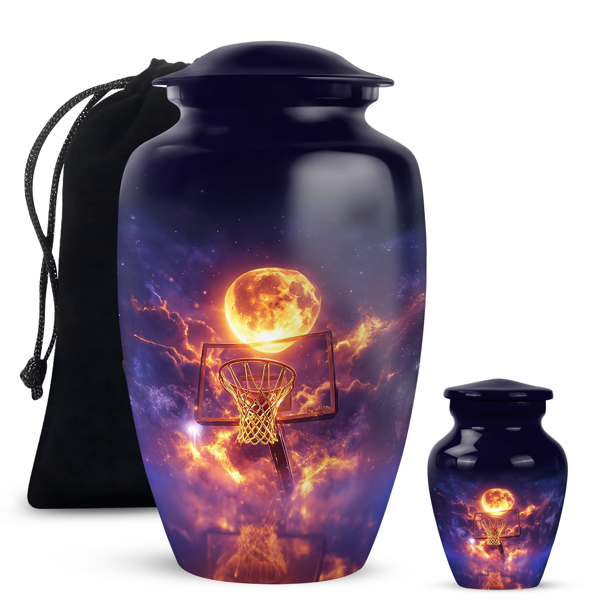 Yatskia Full Moon Basketball Purple Mini Funeral Keepsake Urns for ...