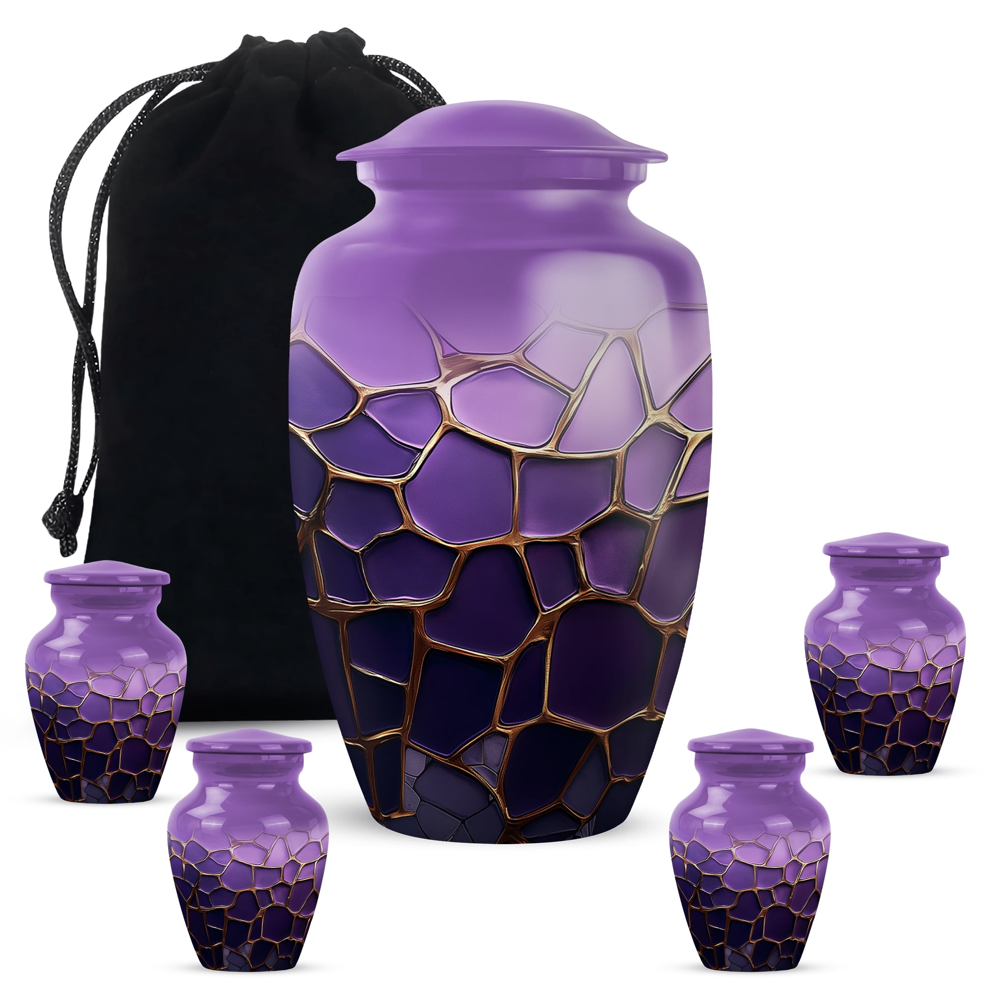 Yatskia Gold and Purple Cremation Keepsakes For Ashes For Male & Female ...