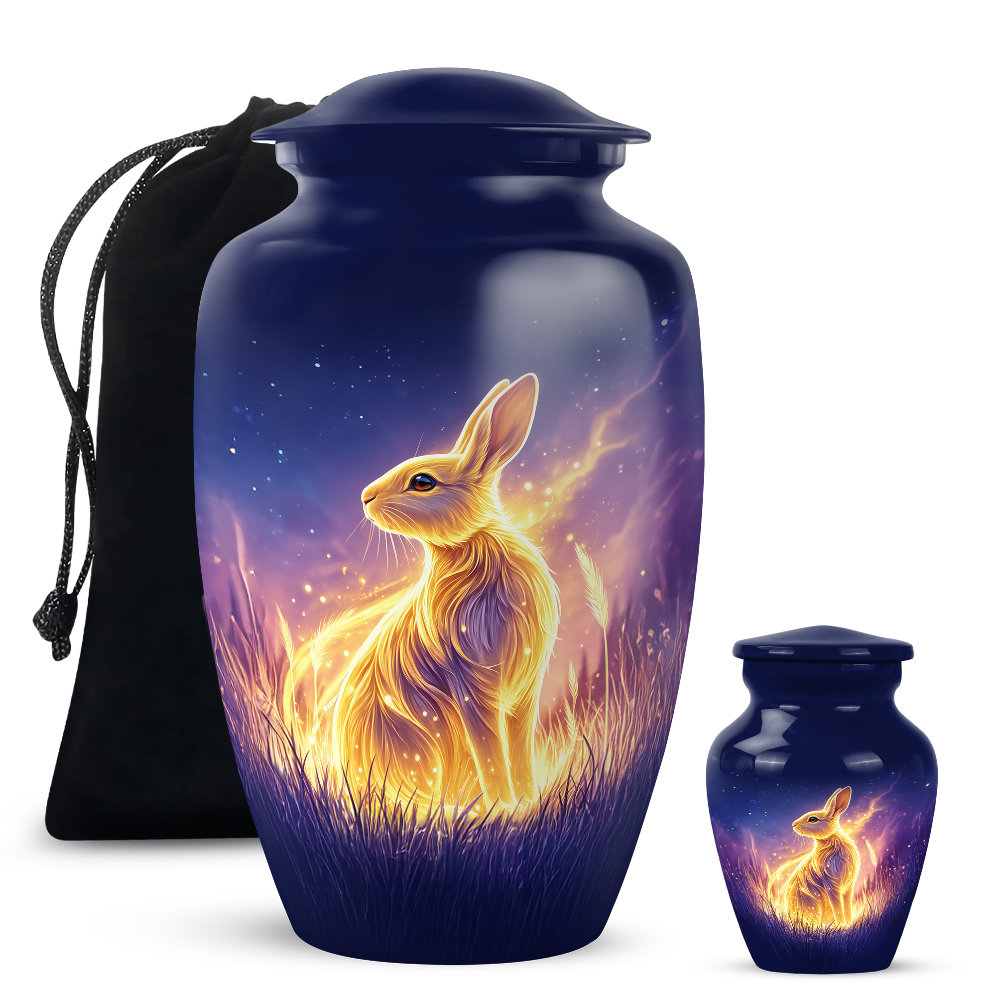 Yatskia Golden Rabbit Mini Memorial Keepsake Urns for Human Ashes Adult ...