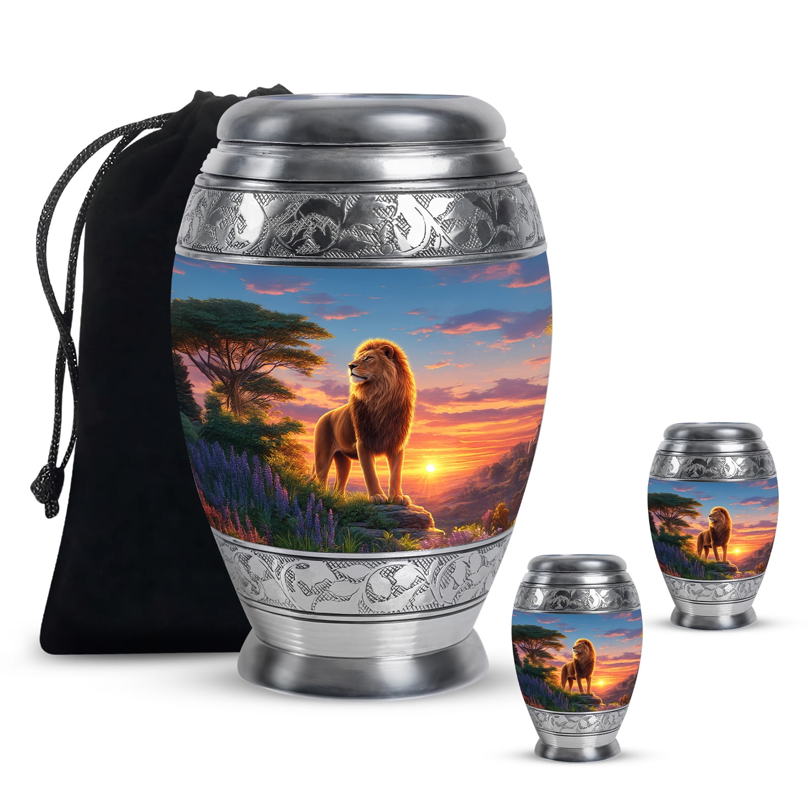Yatskia Golden Savanna Lion Large Cremation Urns for Human Ashes Adult ...