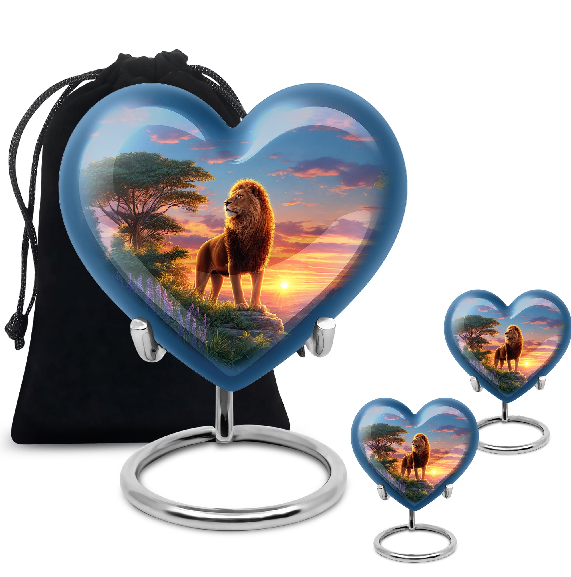 Yatskia Golden Savanna Lion Large Memorial Urns for Human Ashes Adult ...