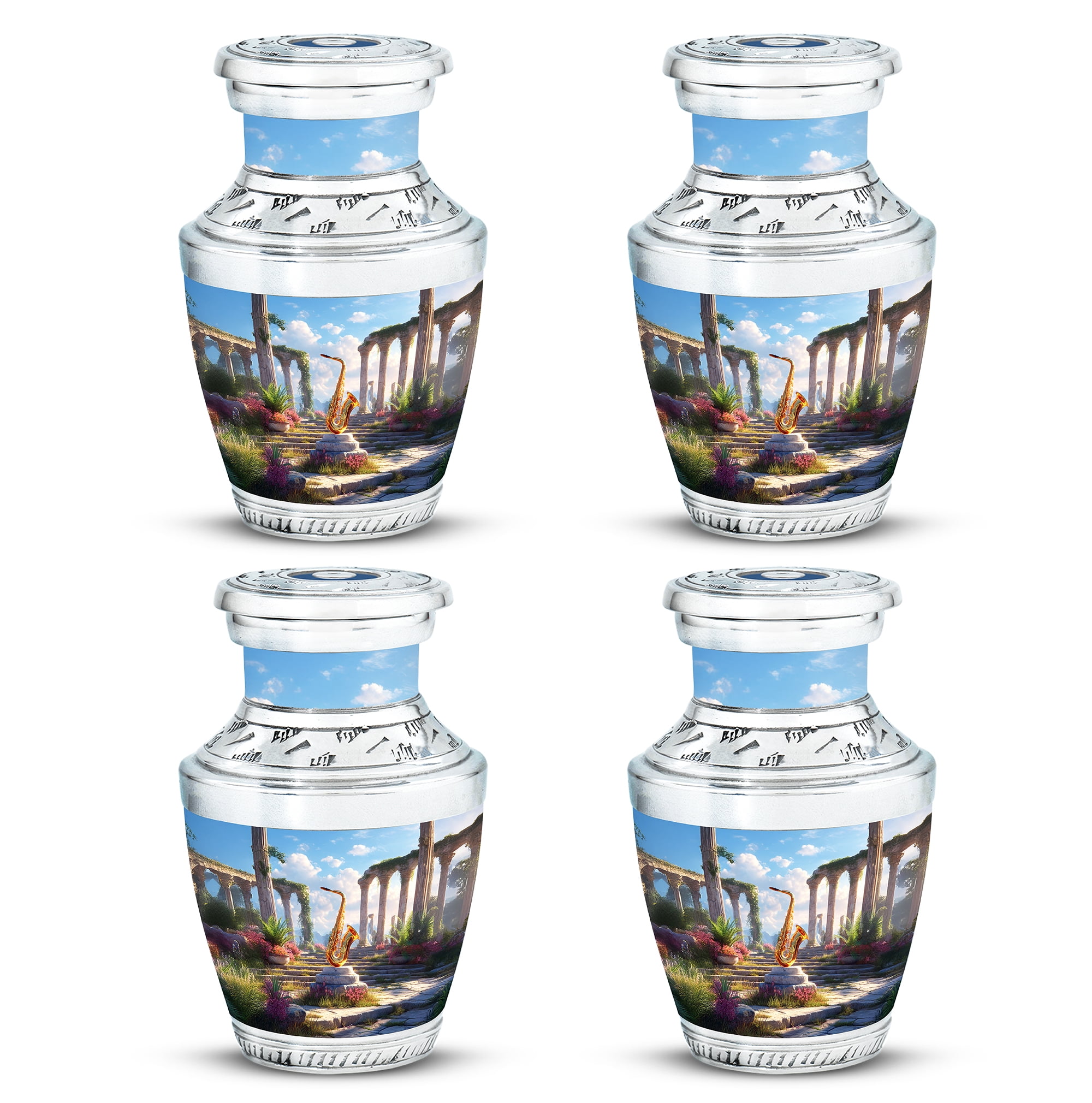 Yatskia Golden Saxophone Little Memorial Urns for Human Ashes Adult ...