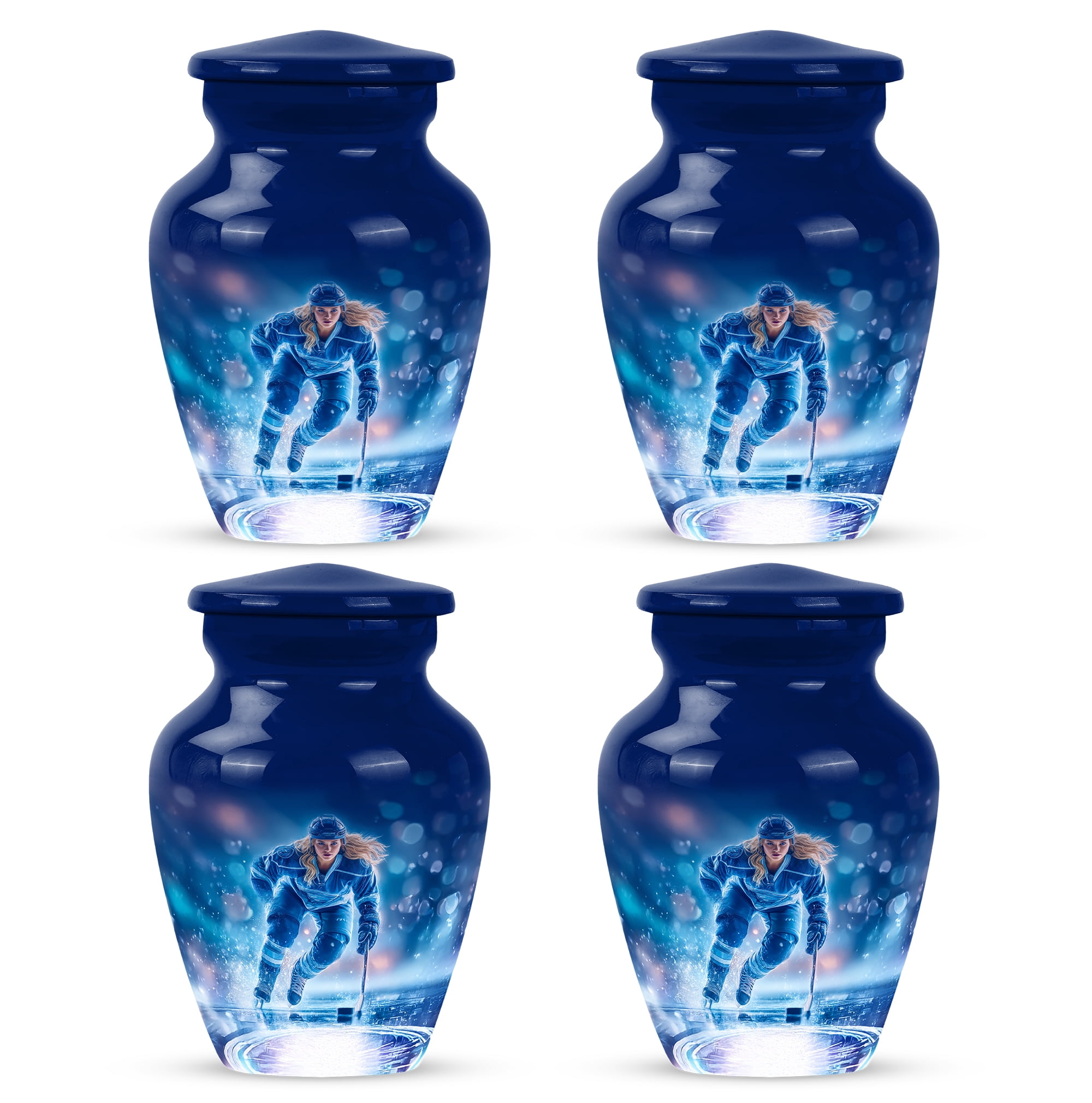 Yatskia Ice Hockey Girl Little Funeral Keepsake Urns for Human Ashes ...