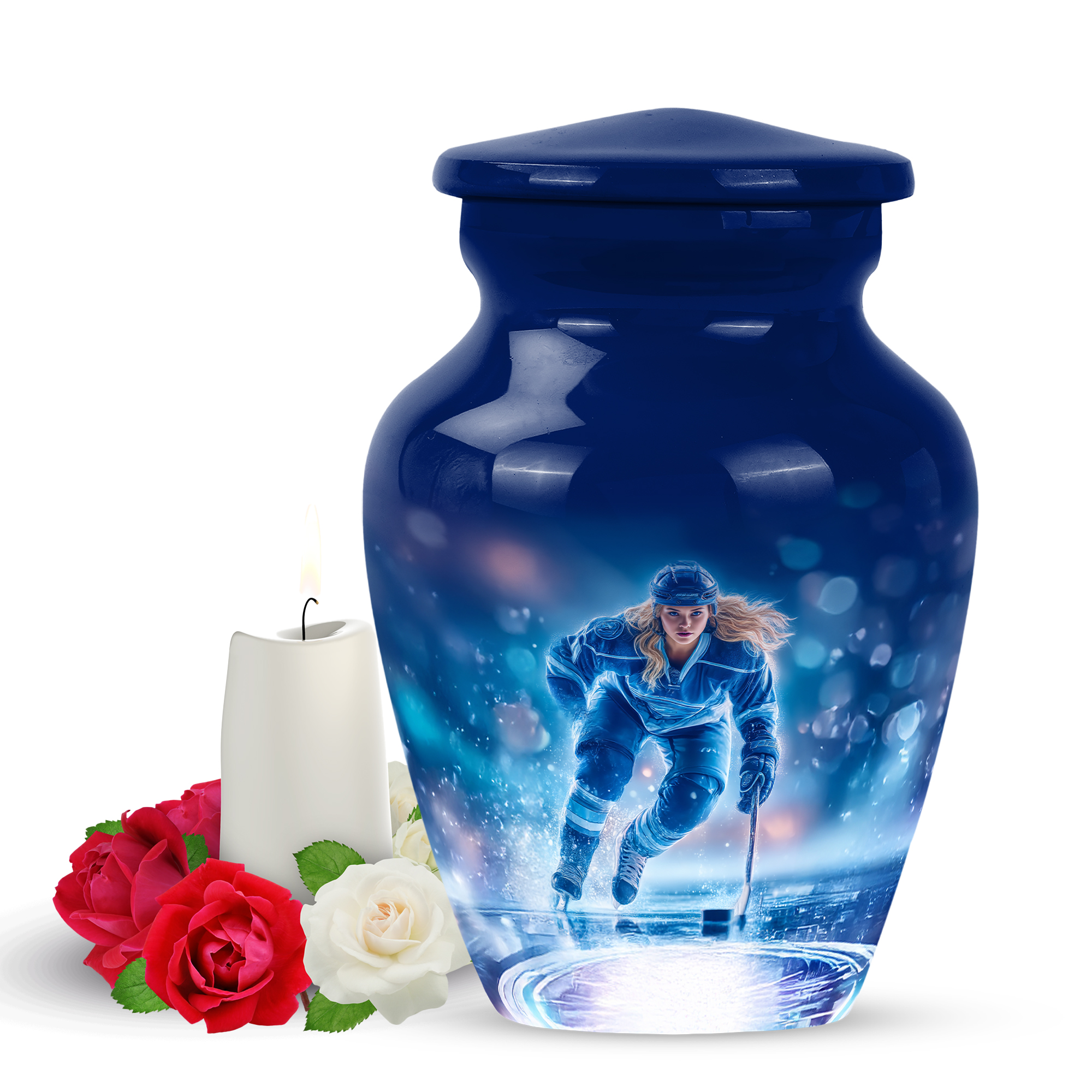 Yatskia Ice Hockey Girl Mini Funeral Keepsake Urns for Human Ashes ...