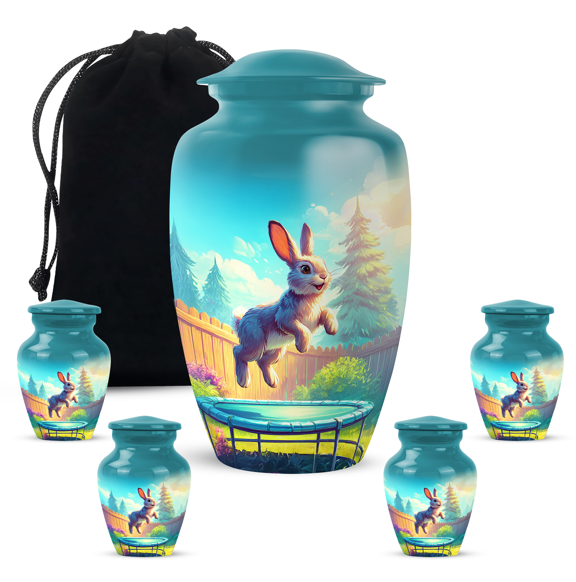 Yatskia Jumping Rabbit Little Keepsake Urns for Human Ashes Adult ...
