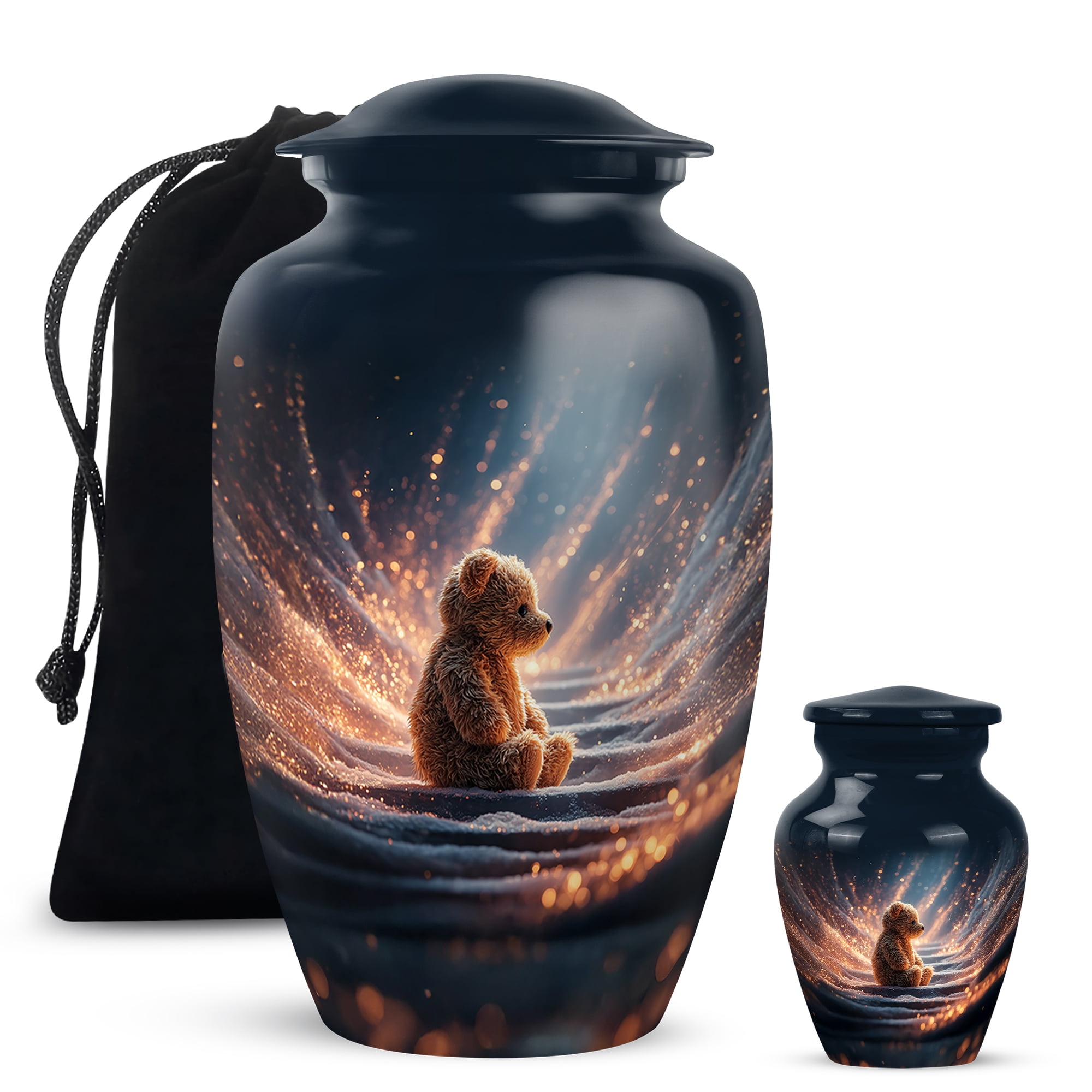 Yatskia Little Teddy Bear Large Funeral Urns for Human Ashes Adult ...