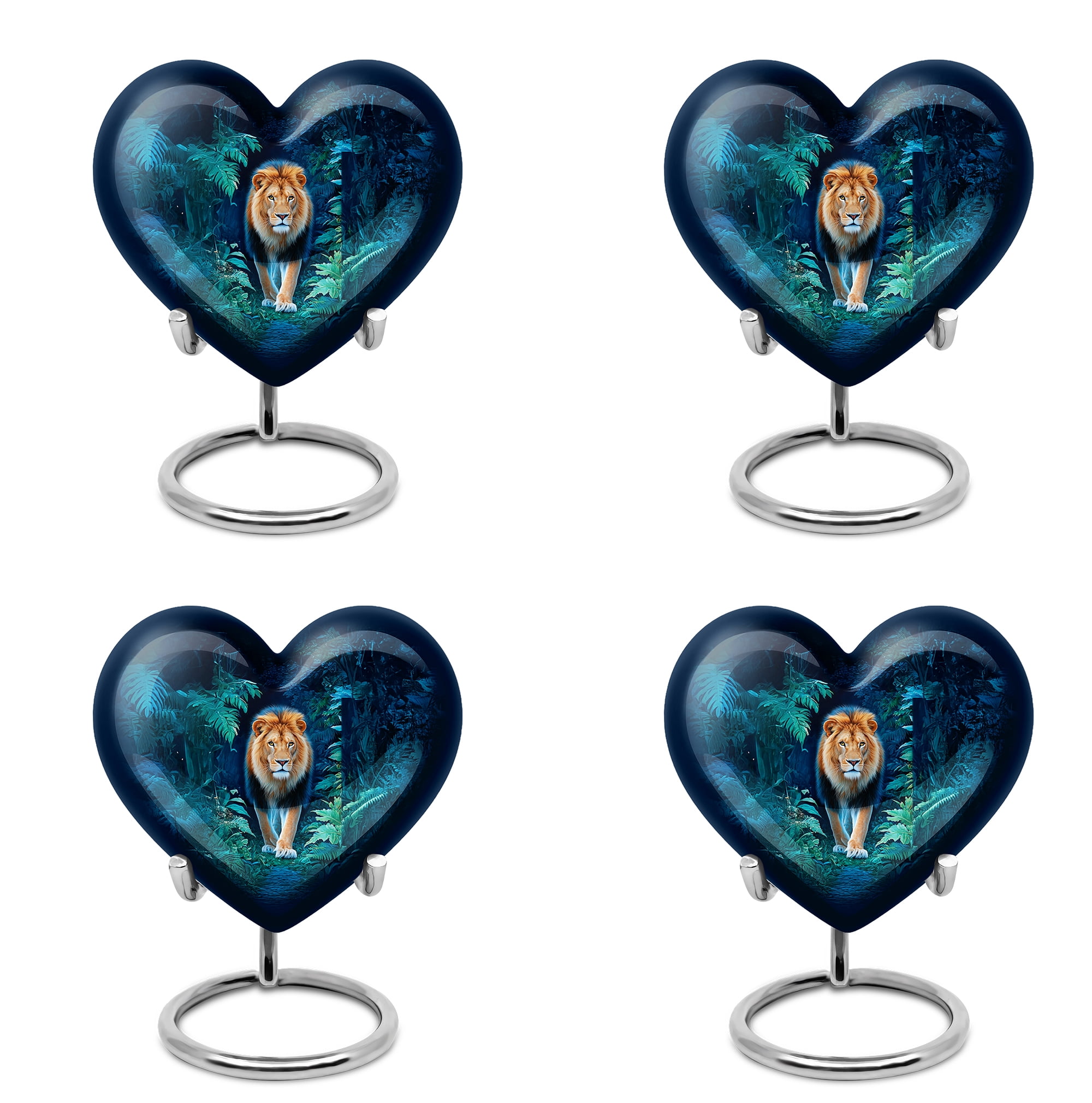 Yatskia Moonlight Jungle Lion Mini Memorial Keepsake Urns for Human ...