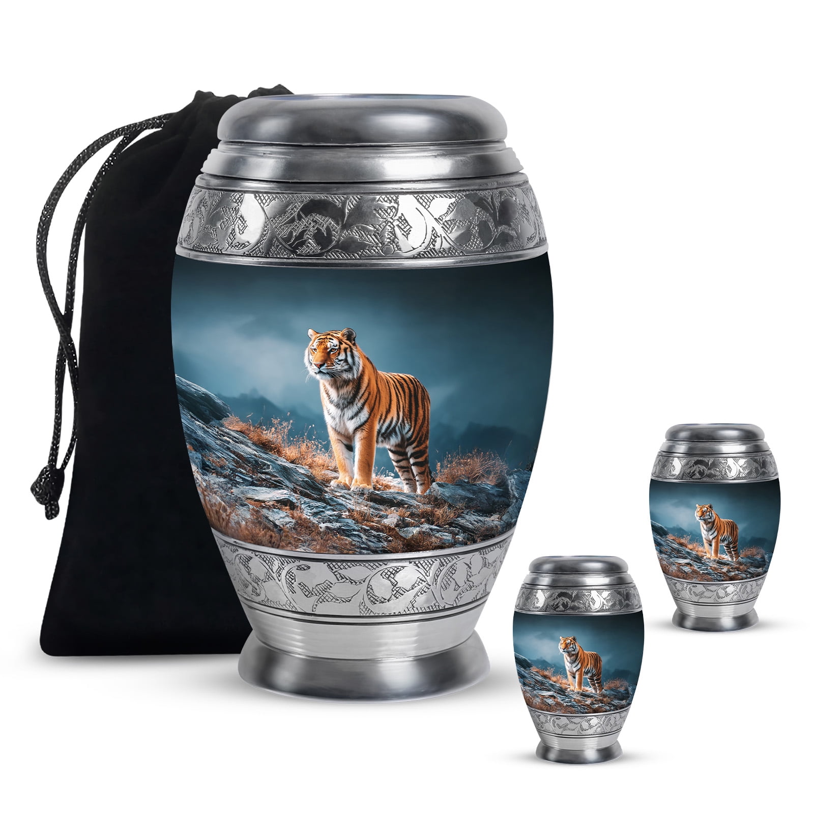 Yatskia Mountain Tiger with Bison Mini Cremation Urns for Ashes Adult ...