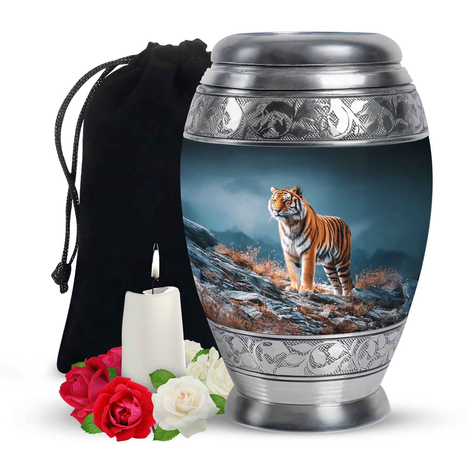 Yatskia Mountain Tiger with Bison Urns for Adult Ashes Brother and ...