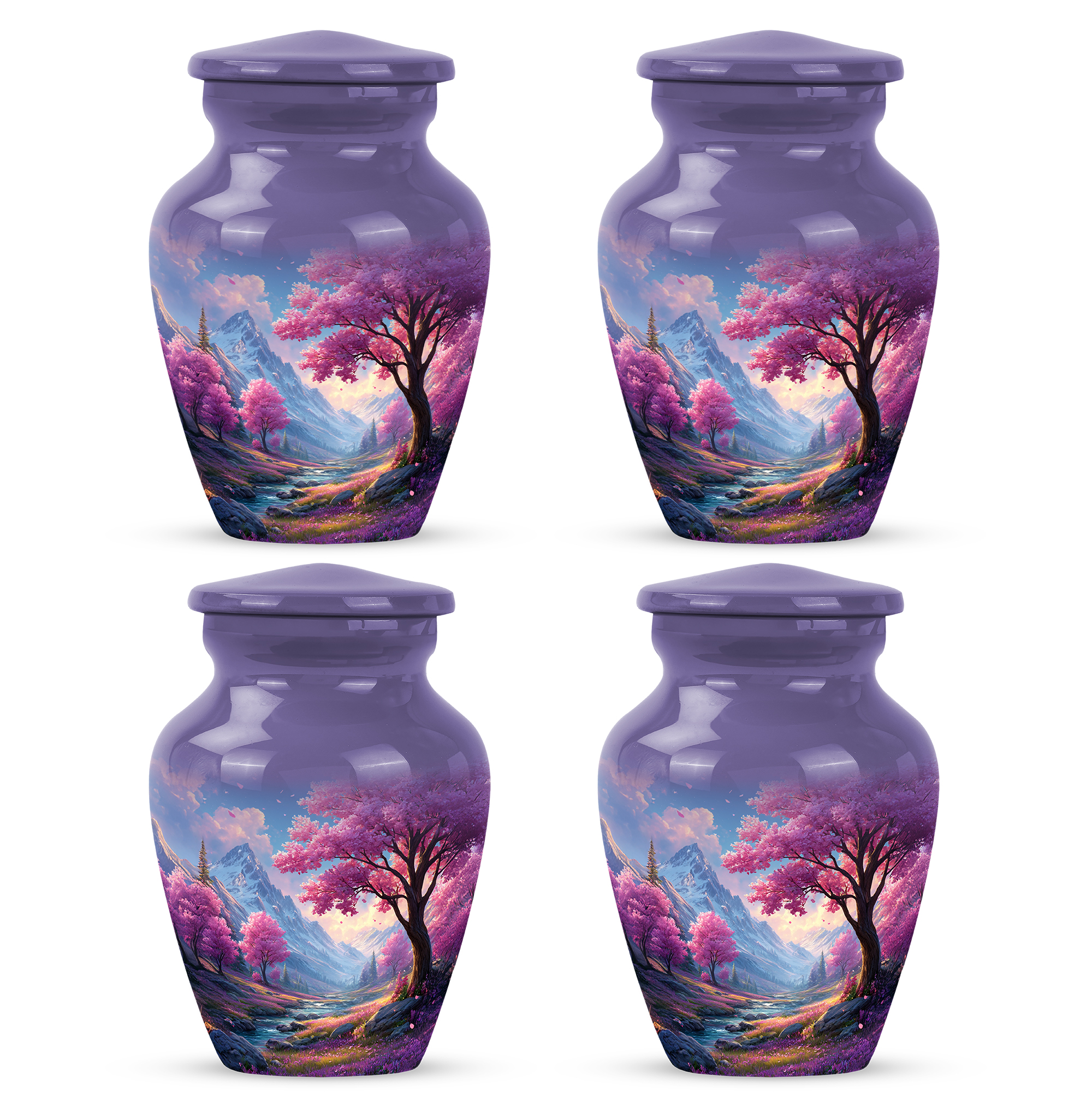 Yatskia Mountains at Spring Small Cremation Keepsake Urns for Human ...