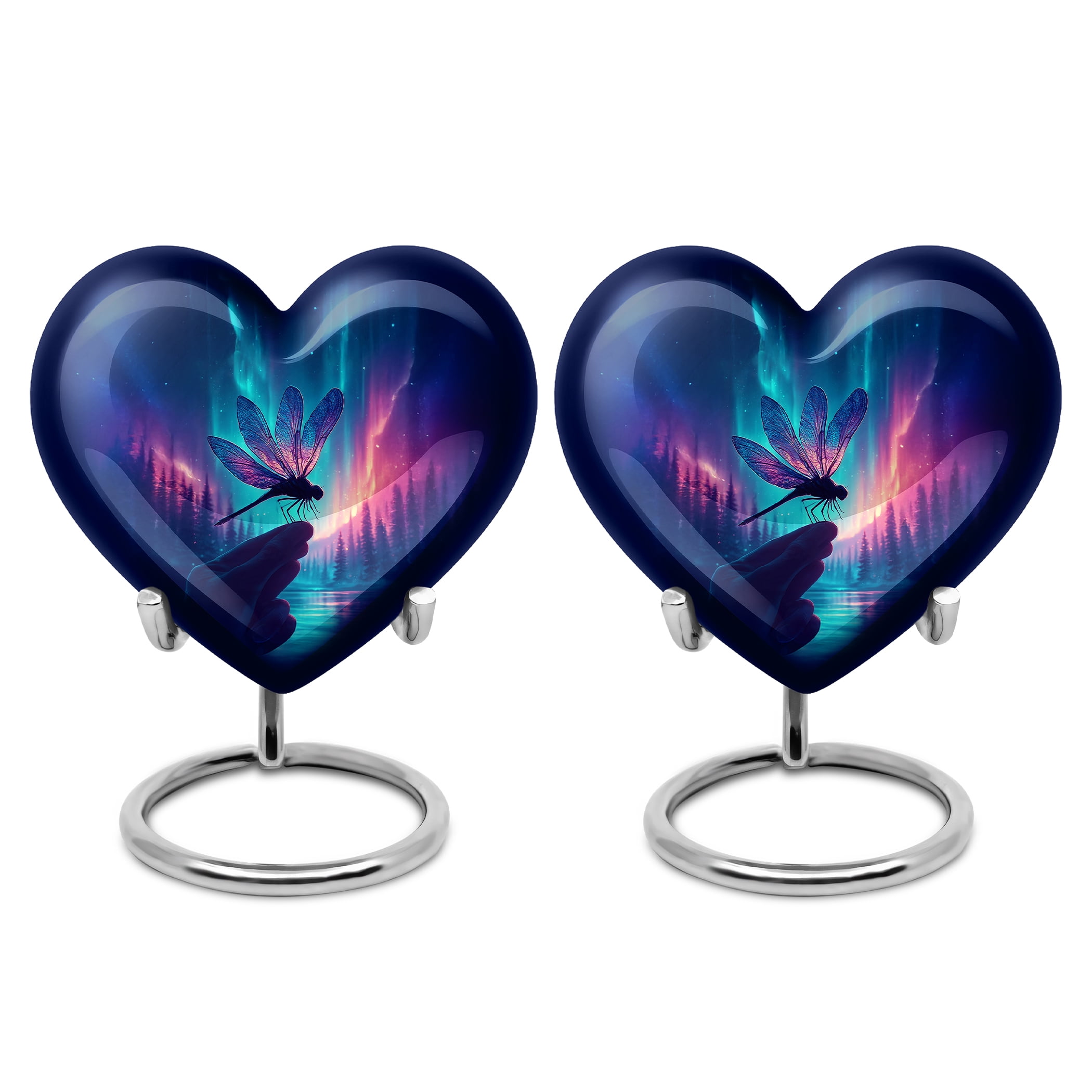 Yatskia Northern Lights Dragonfly Mini Memorial Urn for Adult Ashes ...