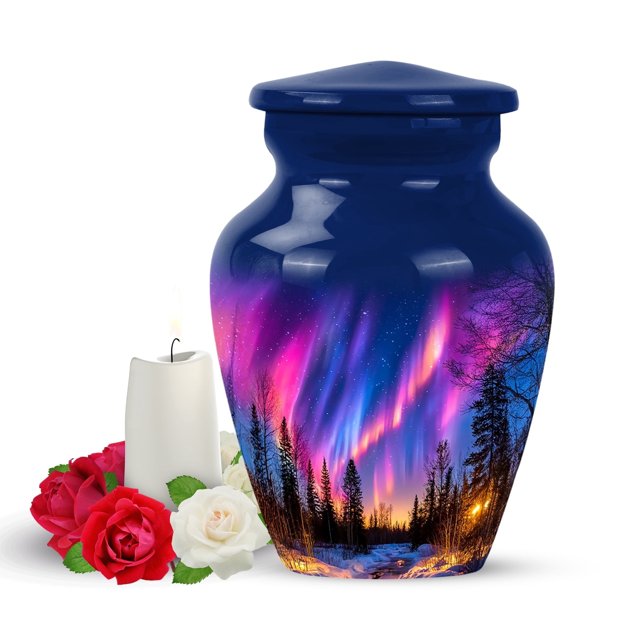 Yatskia Northern Lights Mini Memorial Keepsake Urns for Human Ashes ...