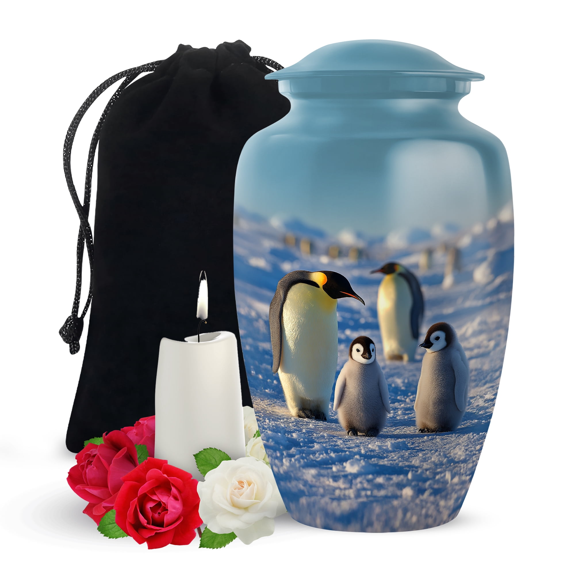 Yatskia Penguin Family Large Funeral Urns for Human Ashes Adult Brother ...