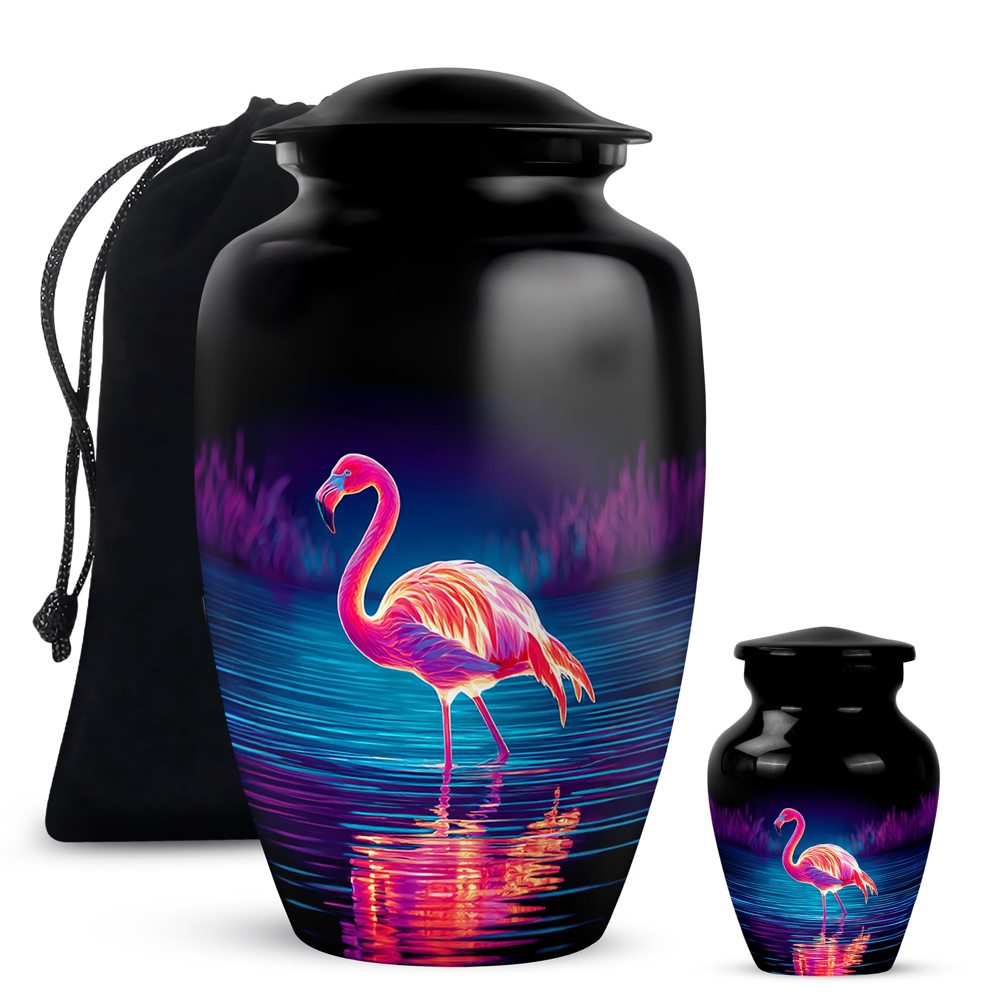 Yatskia Pink Flamingo Mini Funeral Keepsake Urns for Human Ashes Adult ...