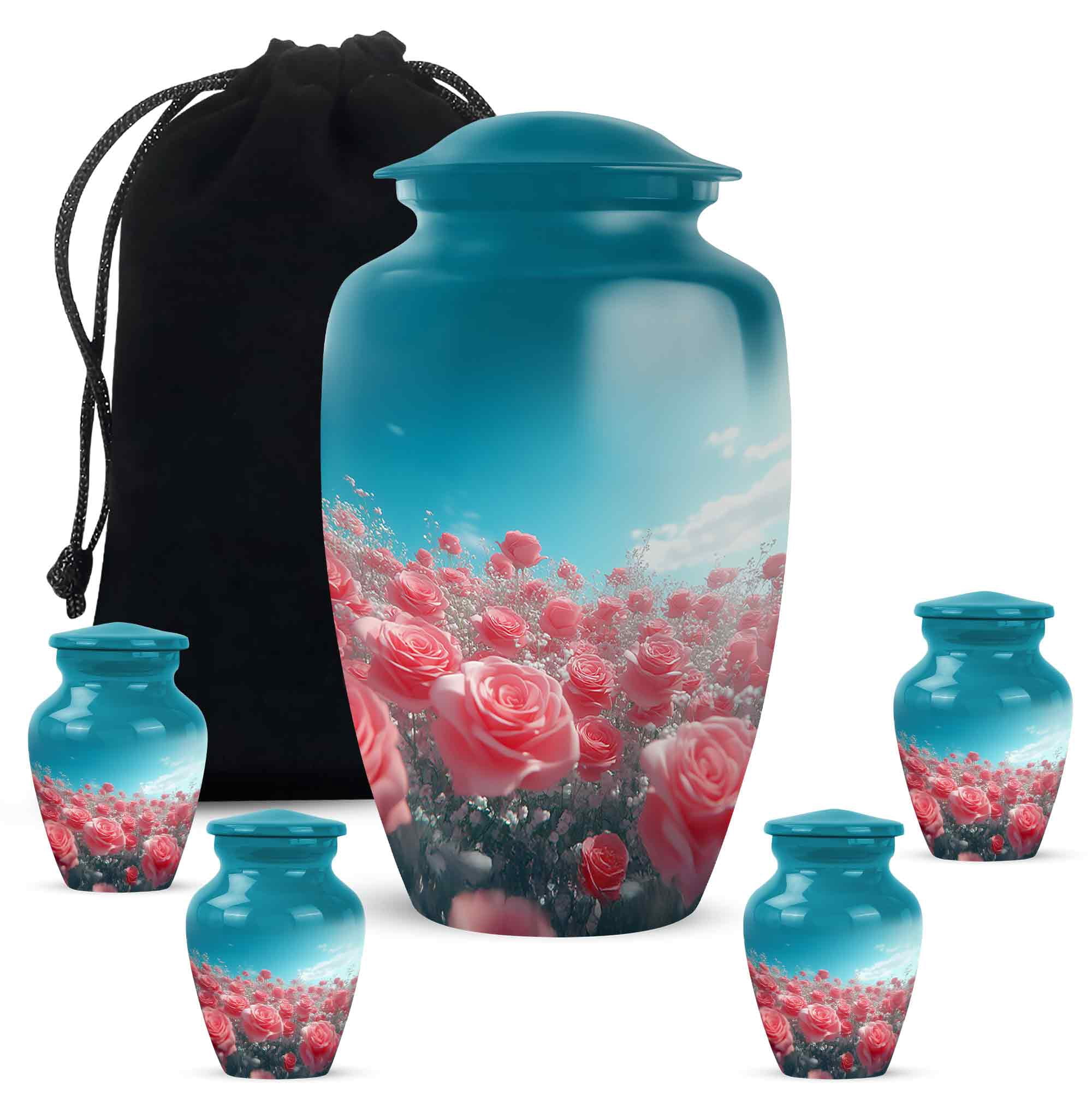 Yatskia Pink Rose Mini Urns for Adult Ashes Male and Female, Large ...