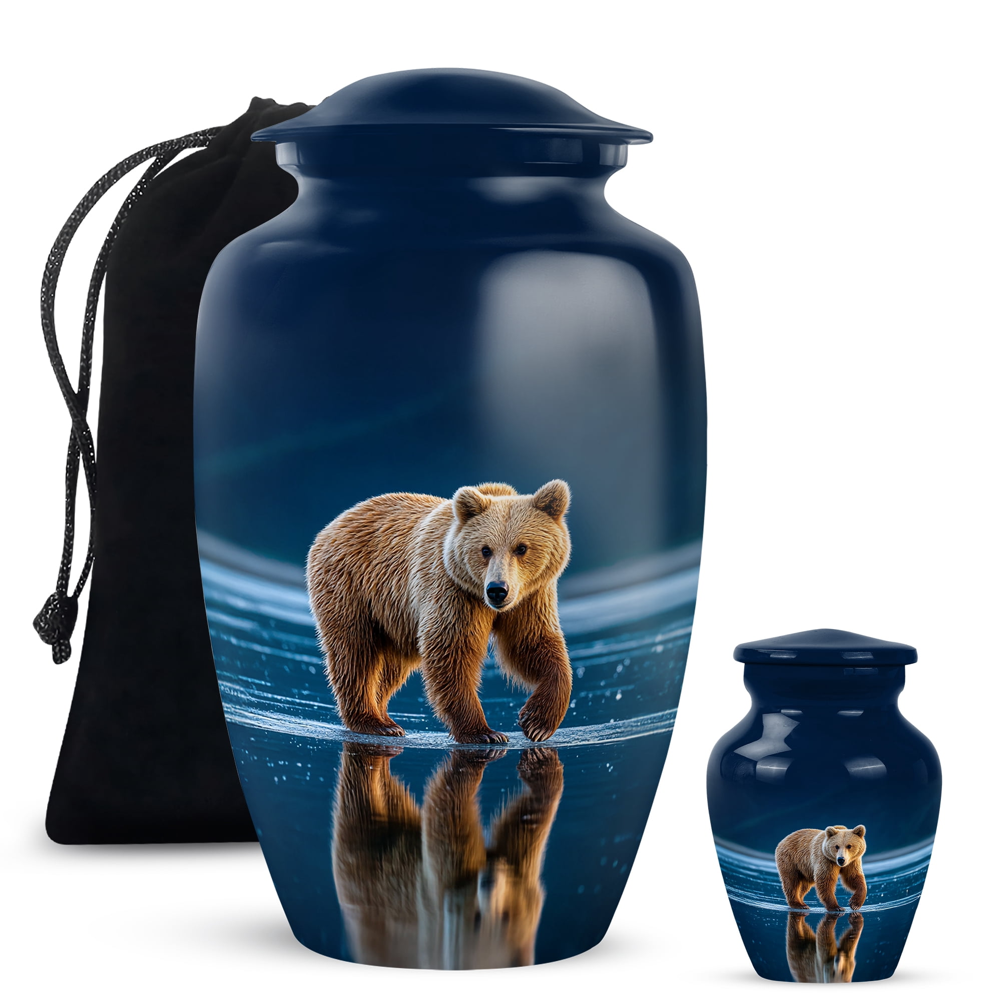 Yatskia Polar Bear Large Funeral Memorial Urns for Human Ashes Adult ...