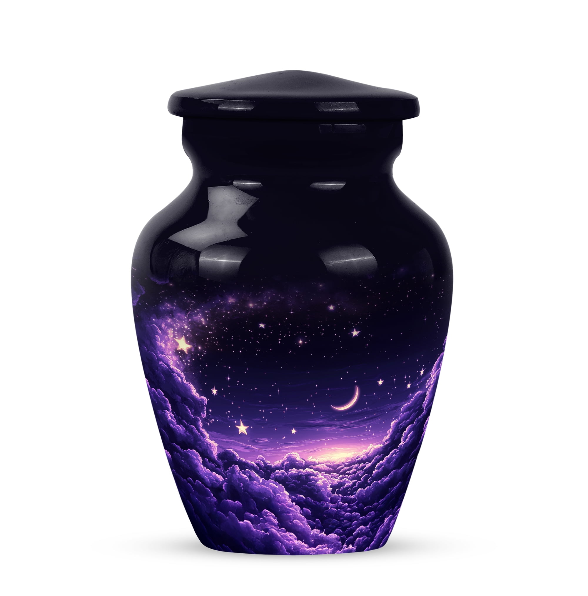 Yatskia Purple Cloud With Moon and Star Small Urn For Ashes For Women ...