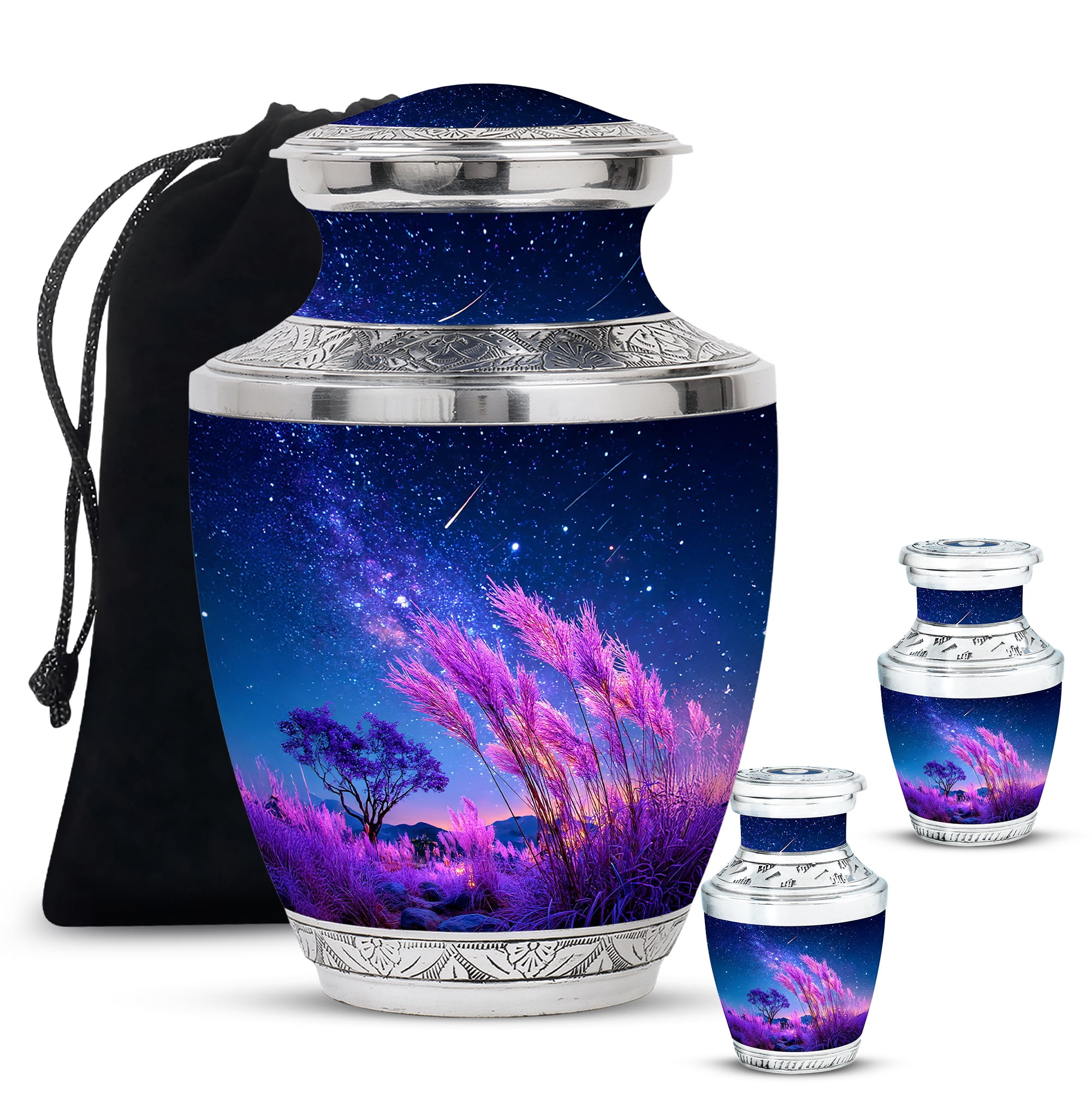 Yatskia Purple Lavender Grass Large Cremation Urns for Human Ashes ...