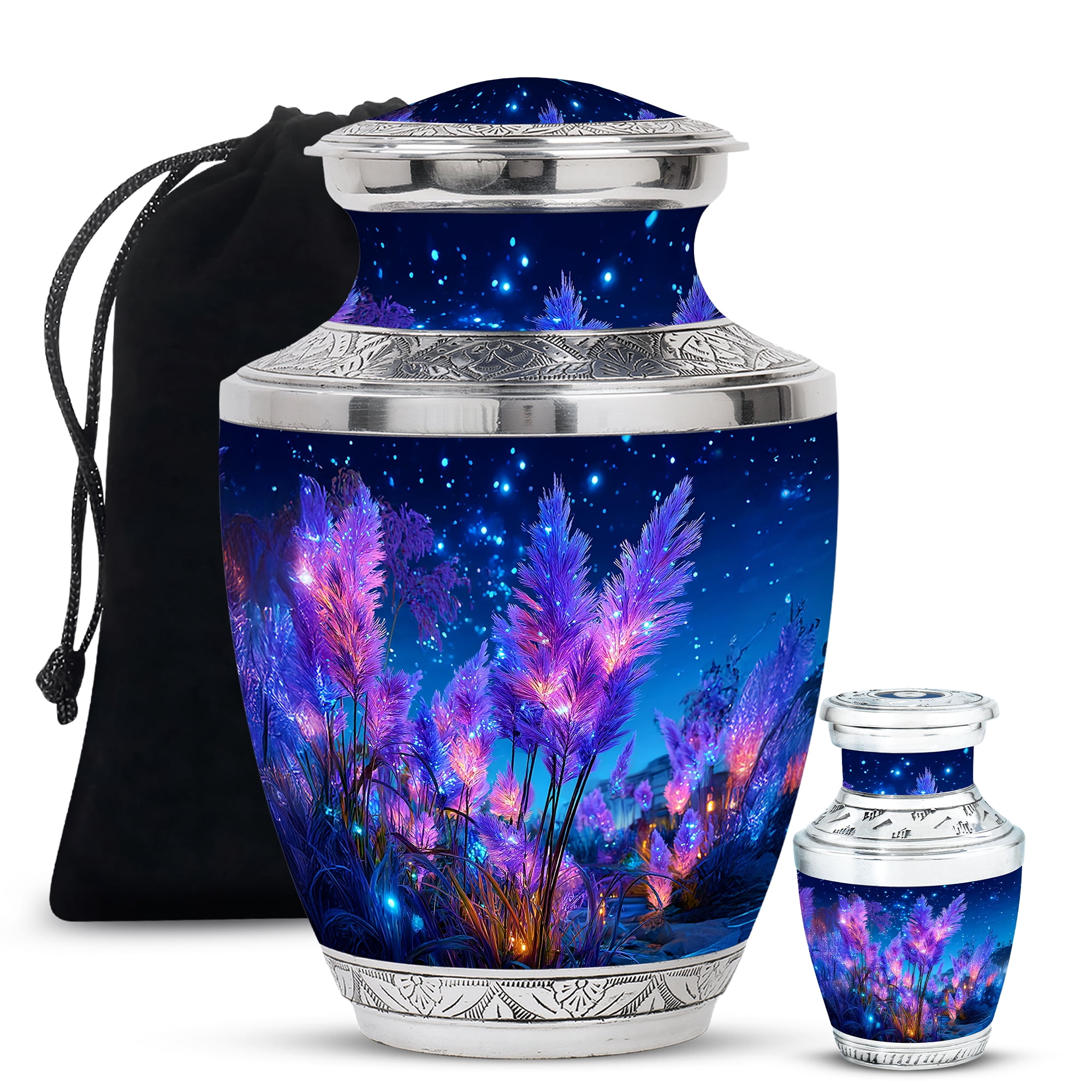 Yatskia Purple Lavender Grass Large Cremation Urns for Human Ashes ...