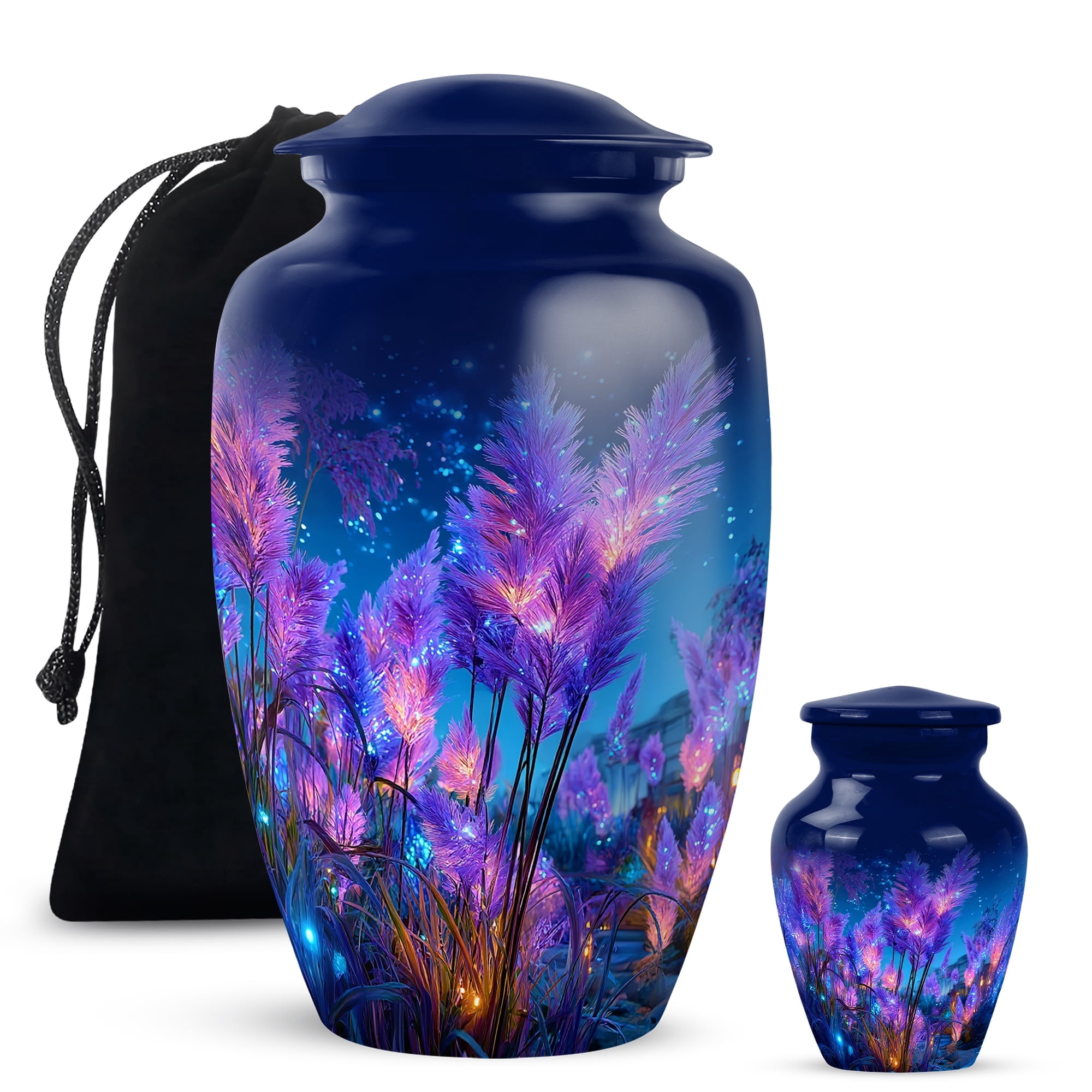 Yatskia Purple Lavender Grass Large Funeral Urns for Human Ashes Adult ...