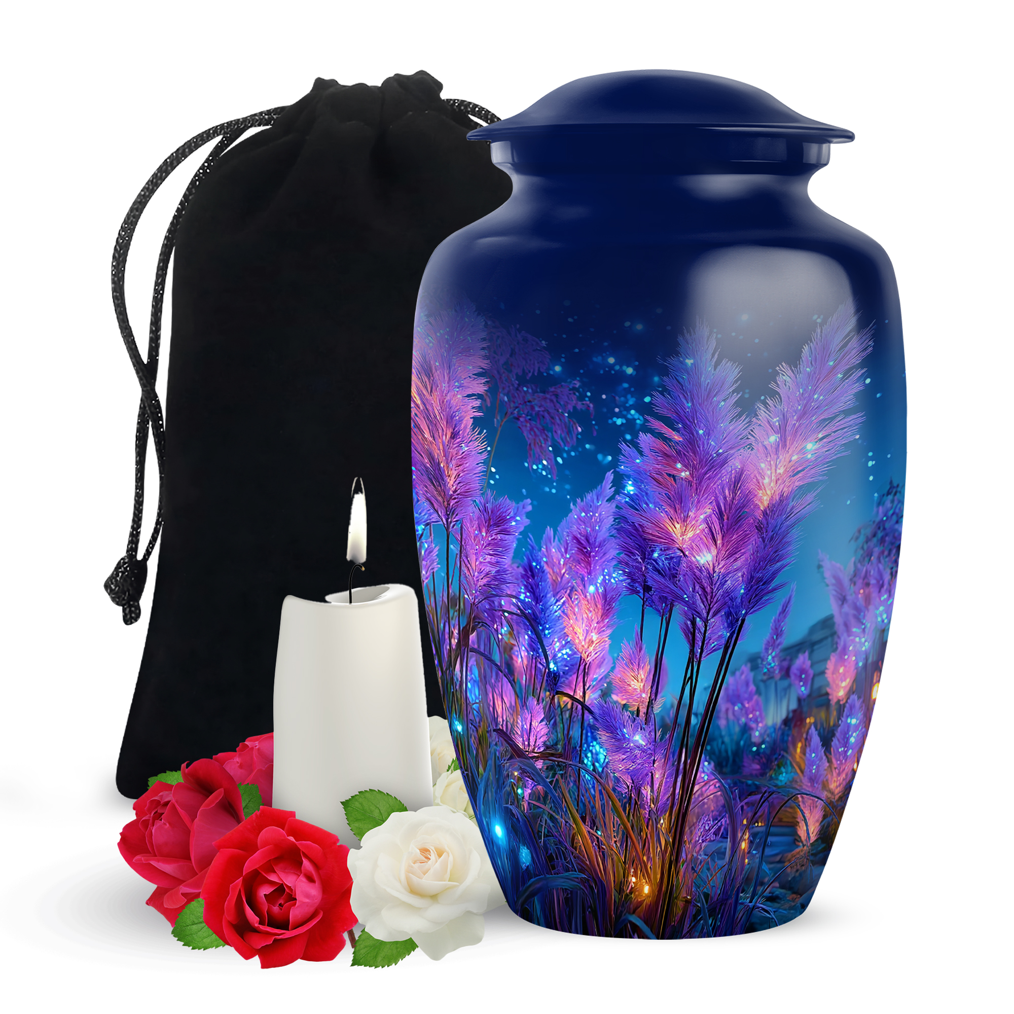 Yatskia Purple Lavender Grass Large Funeral Urns for Human Ashes Adult ...
