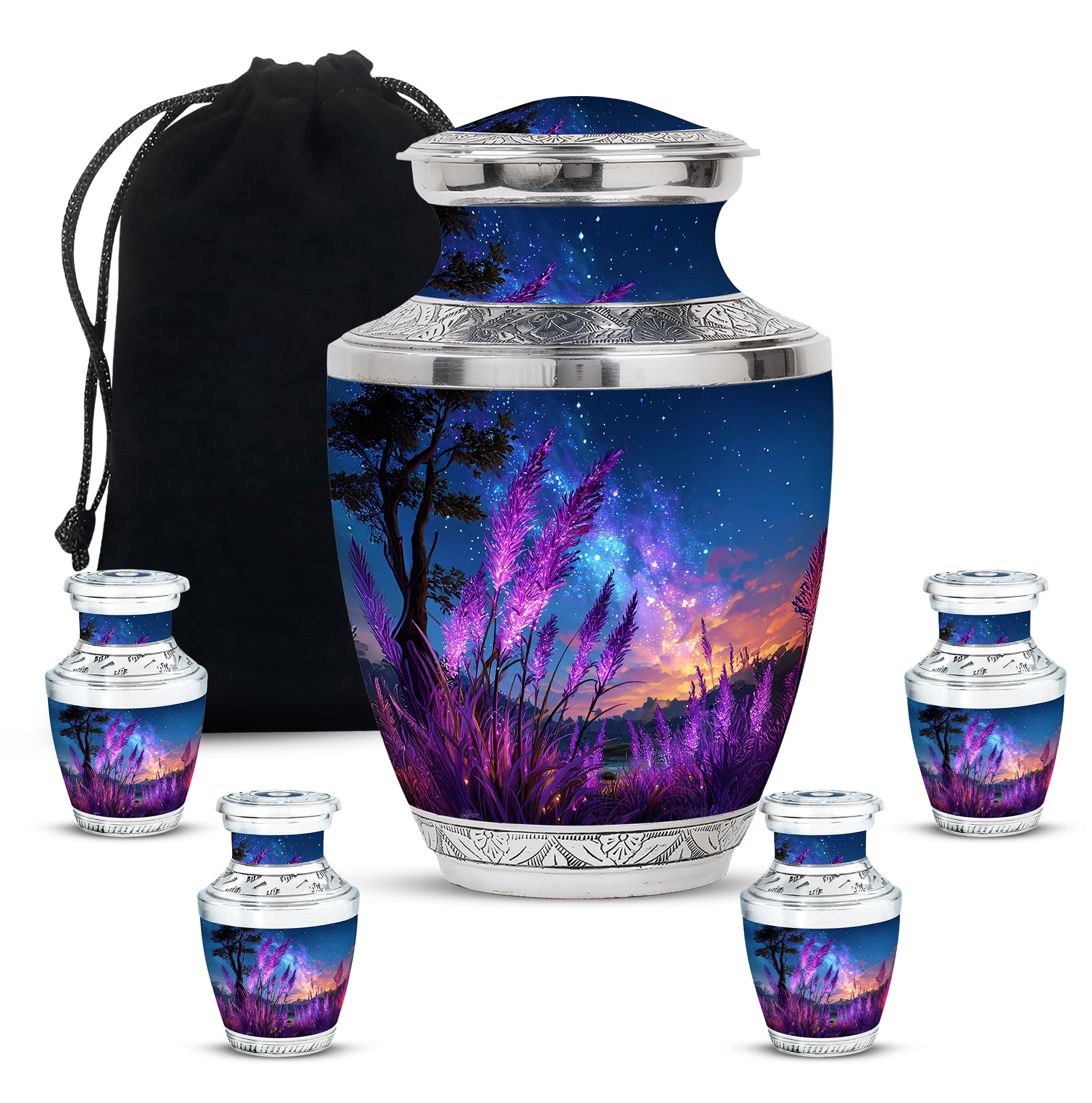 Yatskia Purple Lavender Grass Little Keepsake Urns for Human Ashes ...