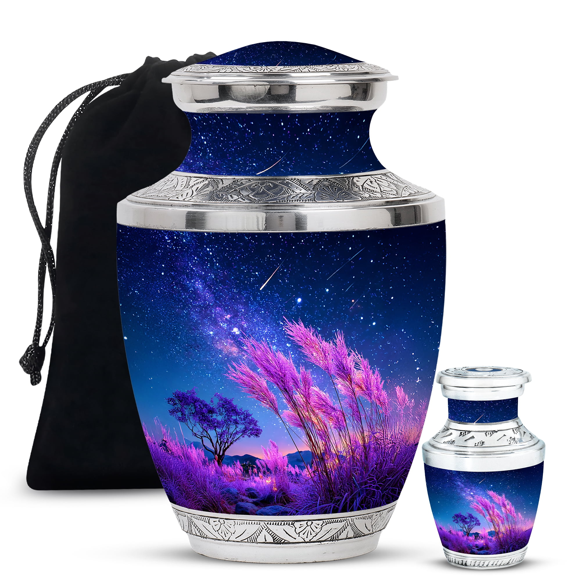 Yatskia Purple Lavender Grass Small Memorial Keepsake Urns for Human ...