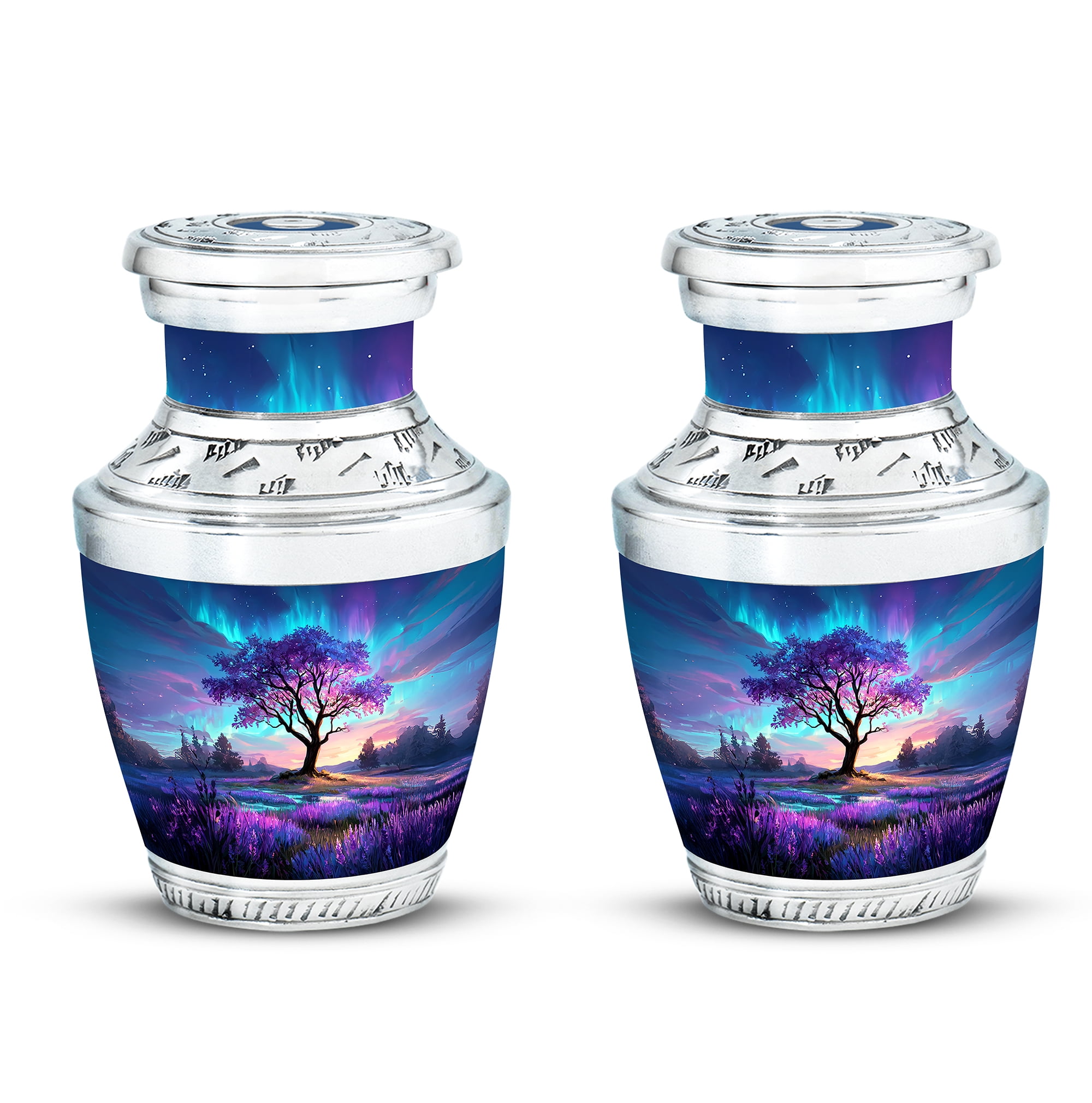 Yatskia Purple Lavender Grass with Tree Mini Memorial Urn for Adult ...
