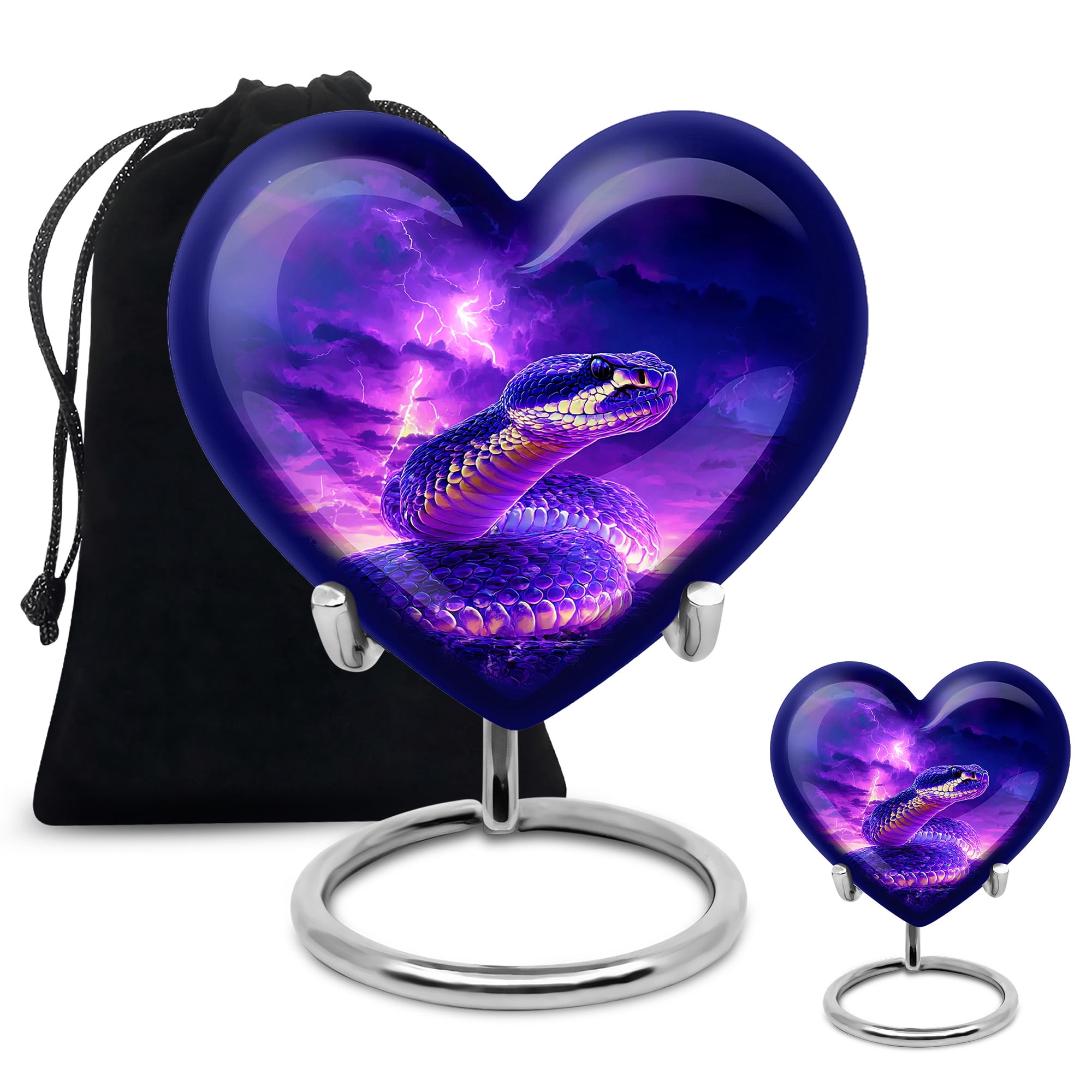 Yatskia Purple Snake with Thunderstorm Little Memorial Keepsake Urns ...