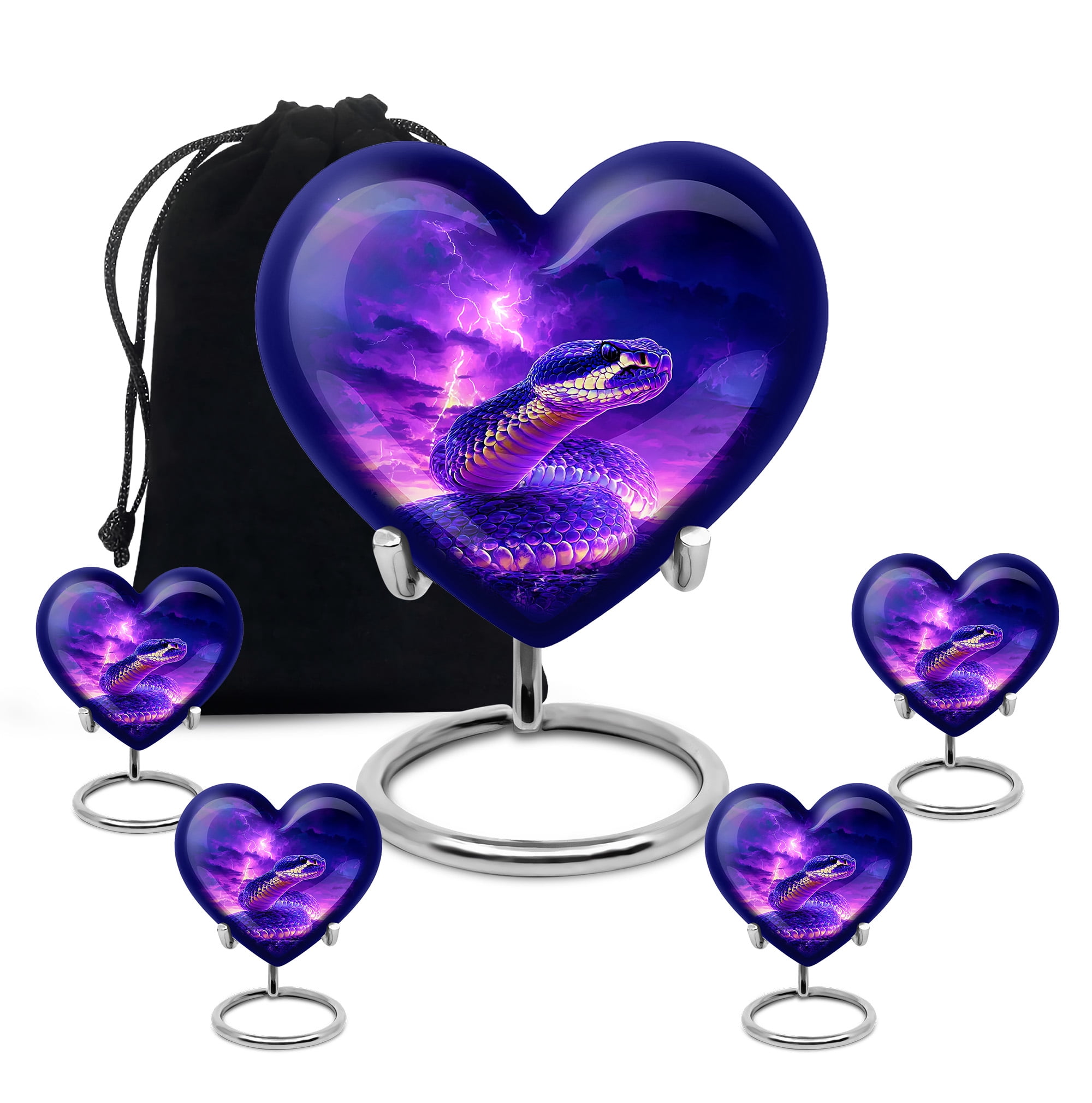Yatskia Purple Snake with Thunderstorm Mini Funeral Keepsake Urns for ...