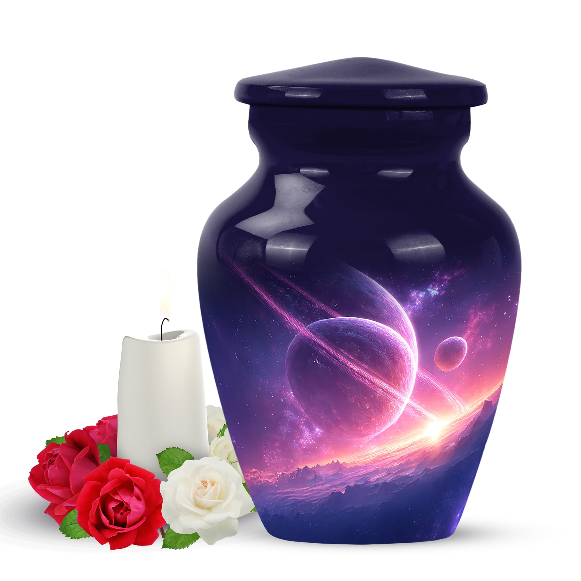 Yatskia Purple Star Galaxy Little Funeral Keepsake Urns for Human Ashes ...