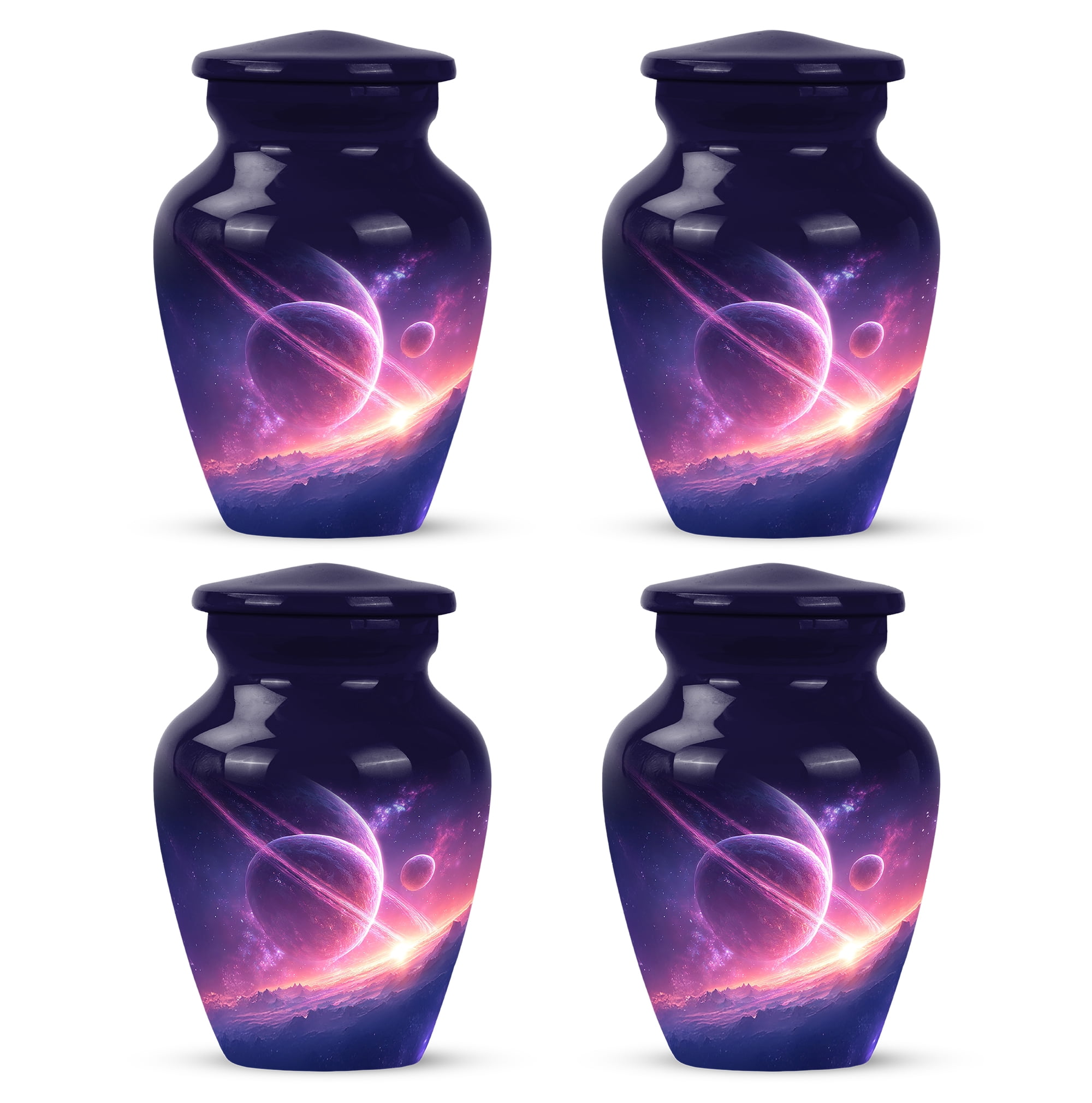 Yatskia Purple Star Galaxy Mini Memorial Keepsake Urns for Human Ashes ...