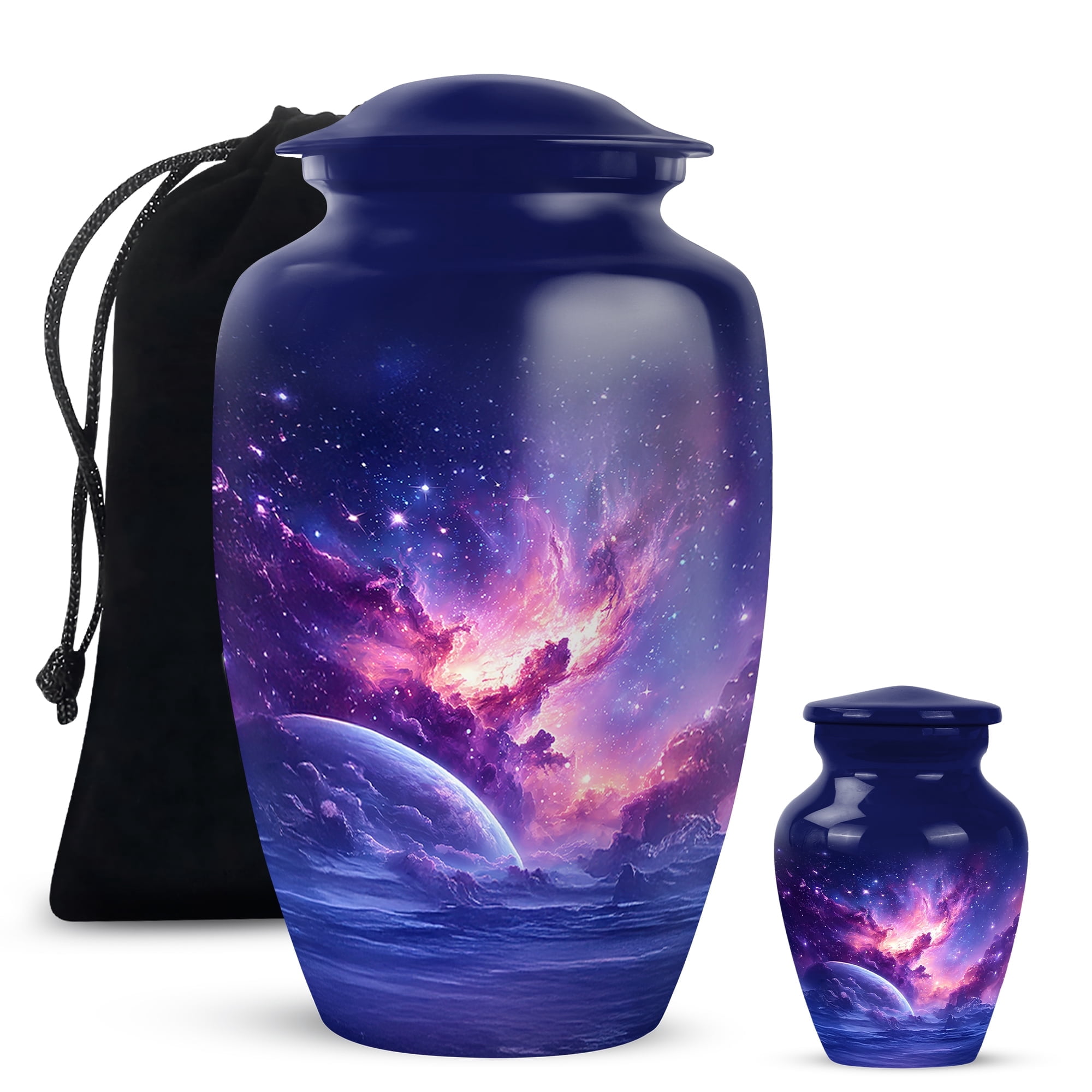 Yatskia Purple Star Galaxy Mini Memorial Urns for Human Ashes Adult ...
