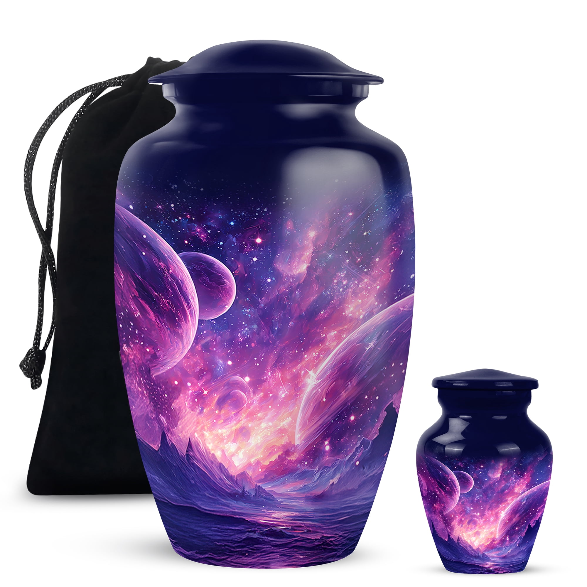 Yatskia Purple Star Galaxy Small Cremation Urns for Human Ashes Adult ...