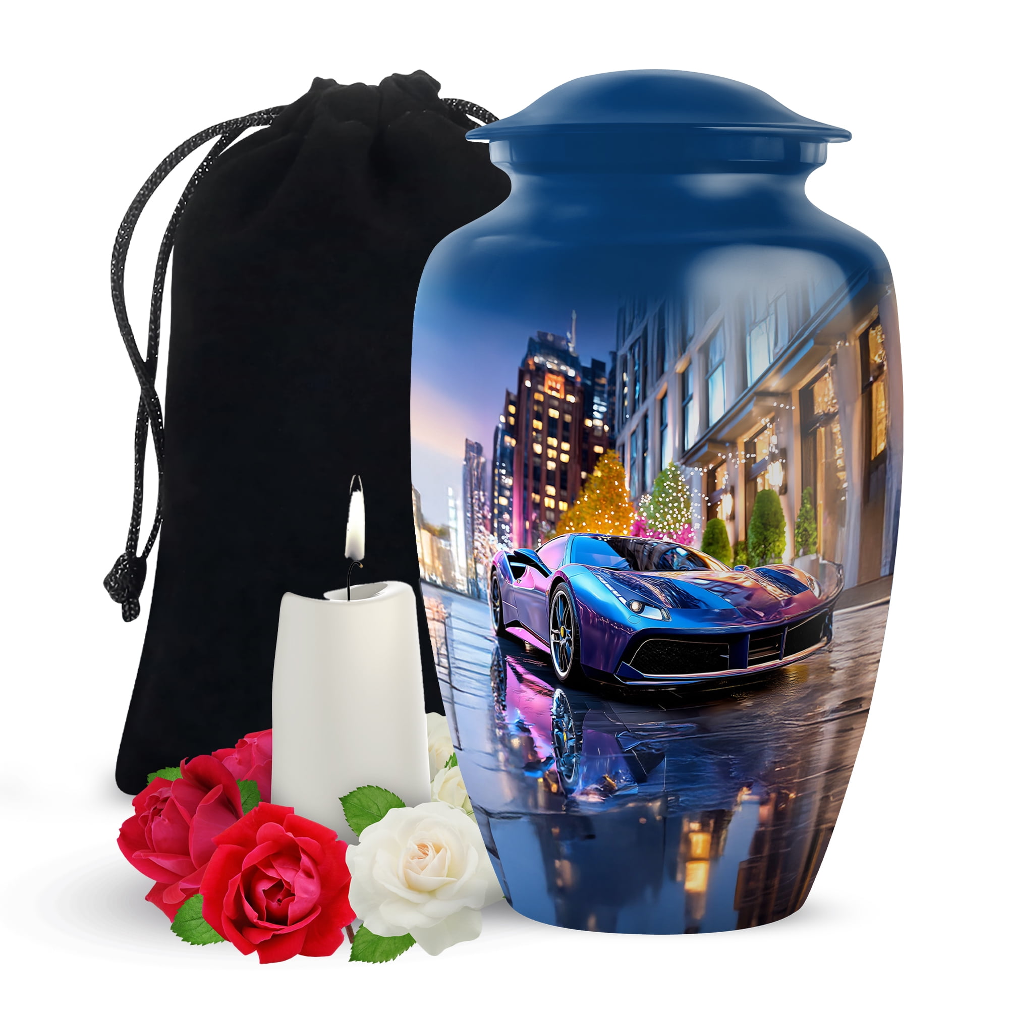 Yatskia Racing Car Decorative Memorial Urns for Human Ashes Adult Men ...