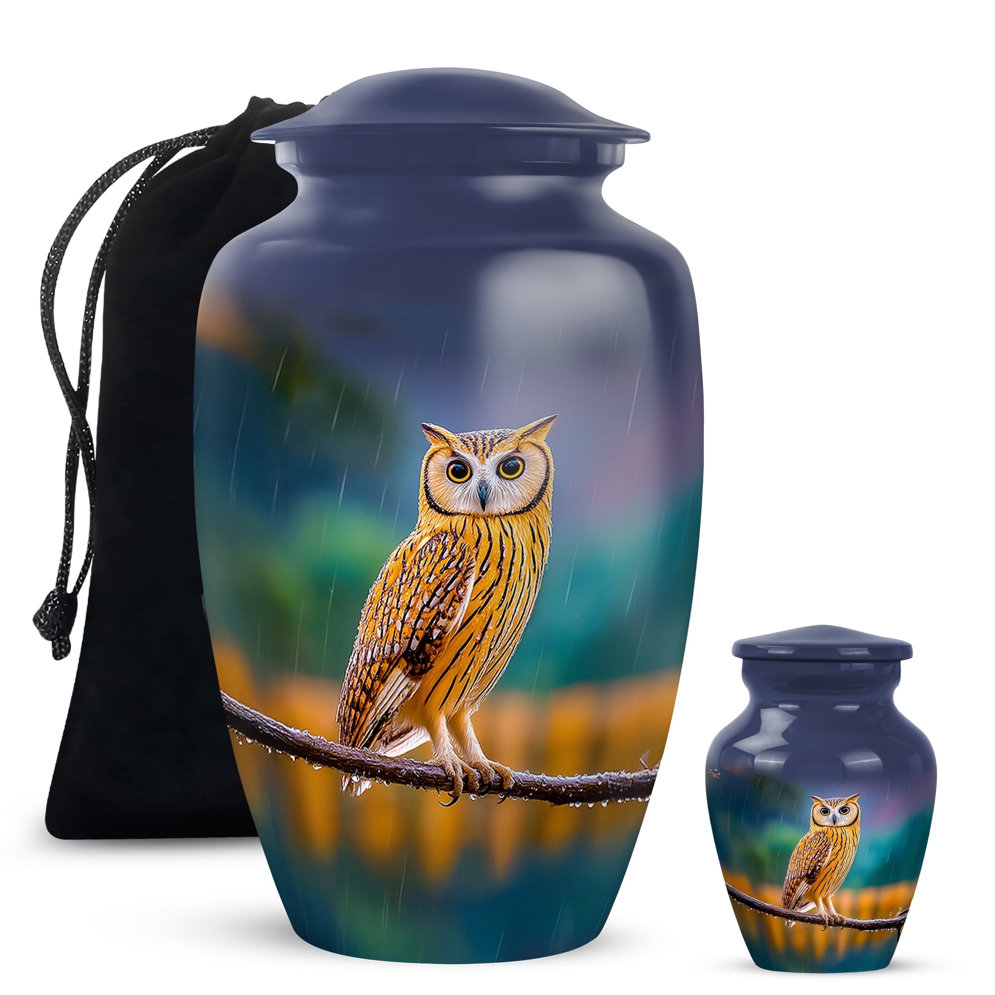 Yatskia Rainy Owl Small Cremation Urns for Human Ashes Adult Mother and ...