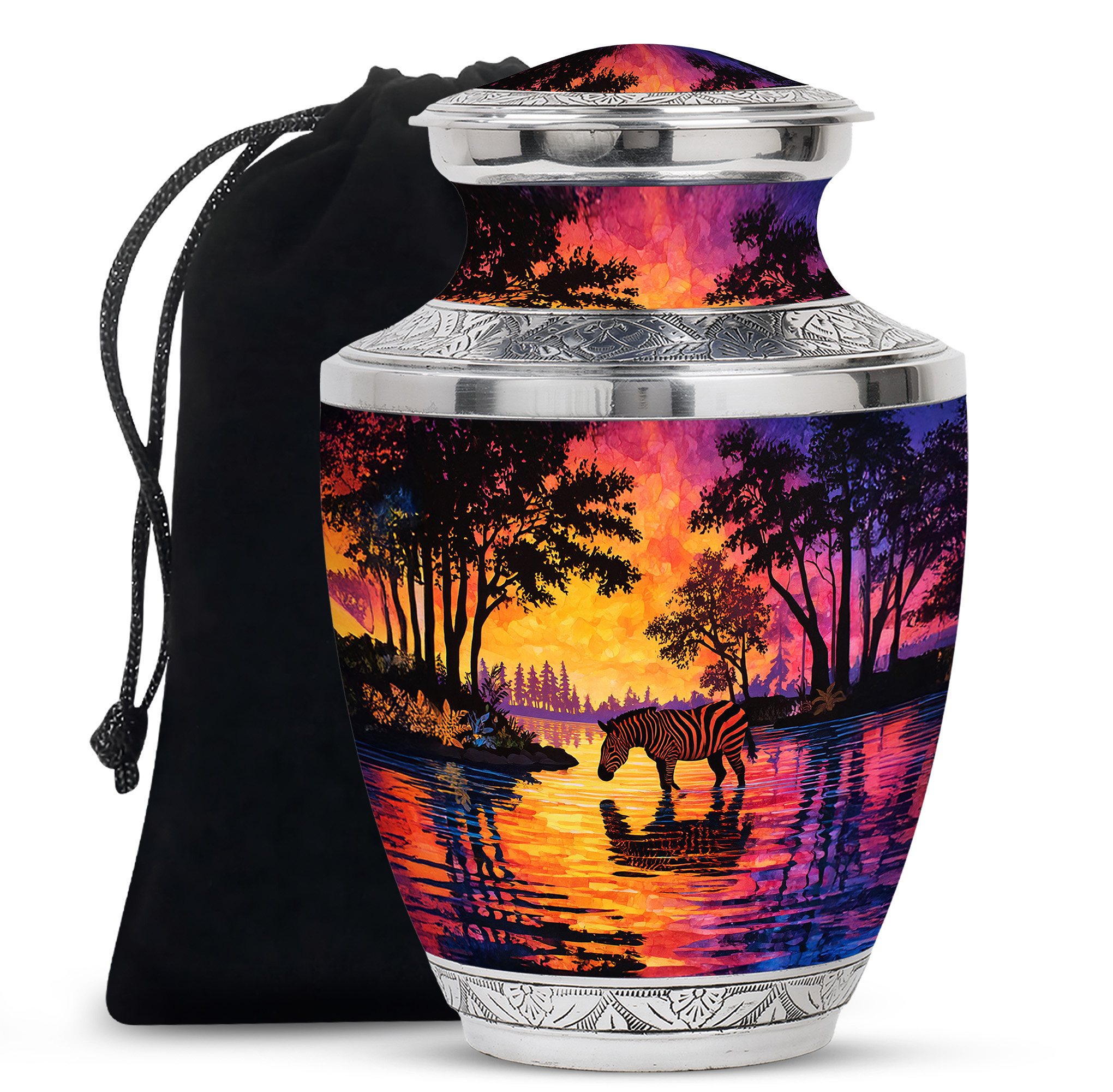 Yatskia Riverside Zebra Decorative Memorial Urns for Human Ashes Adult ...