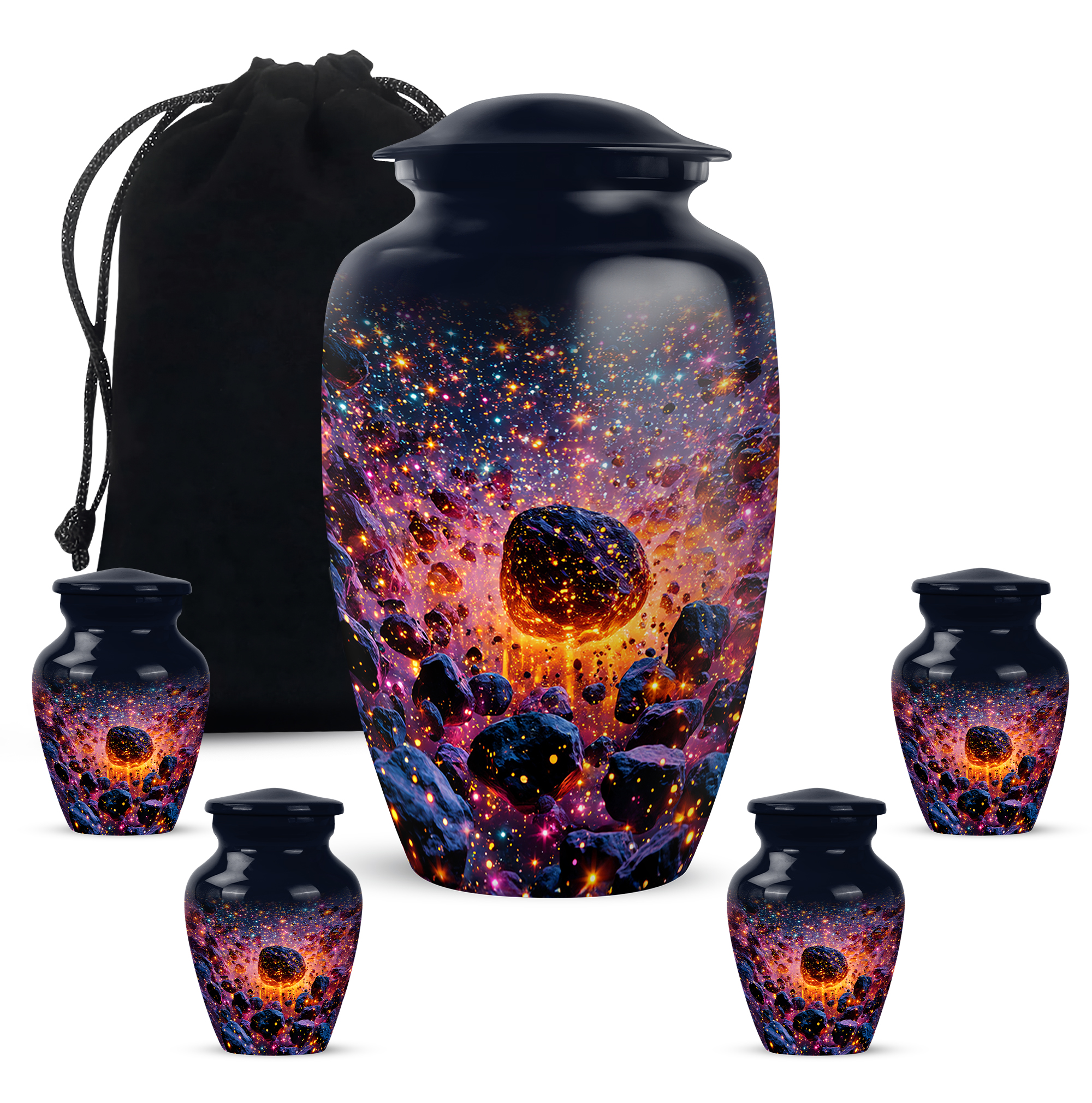 Yatskia Star Galaxy Decorative Large Memorial Urn for Adult Ashes, Mini ...